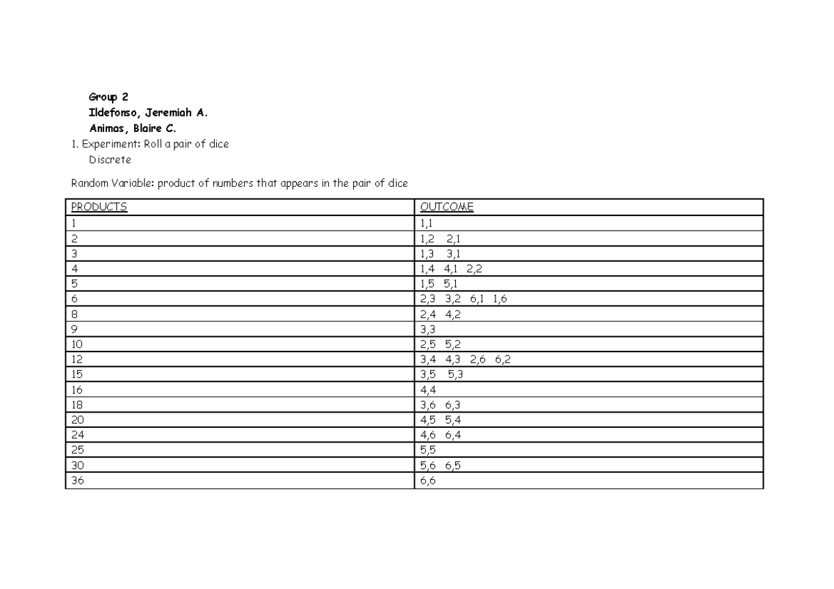 Stem 1 surveys about probability - Ildefonso, Jeremiah A. Animas ...