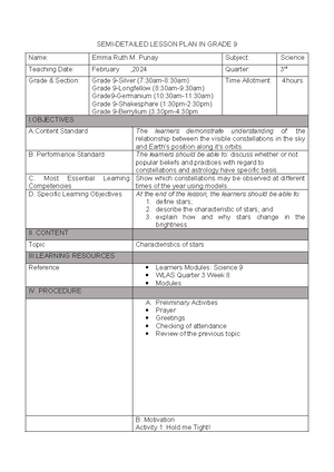 BPED 121 Lesson PLAN ICEY - North Eastern Mindanao State University ...