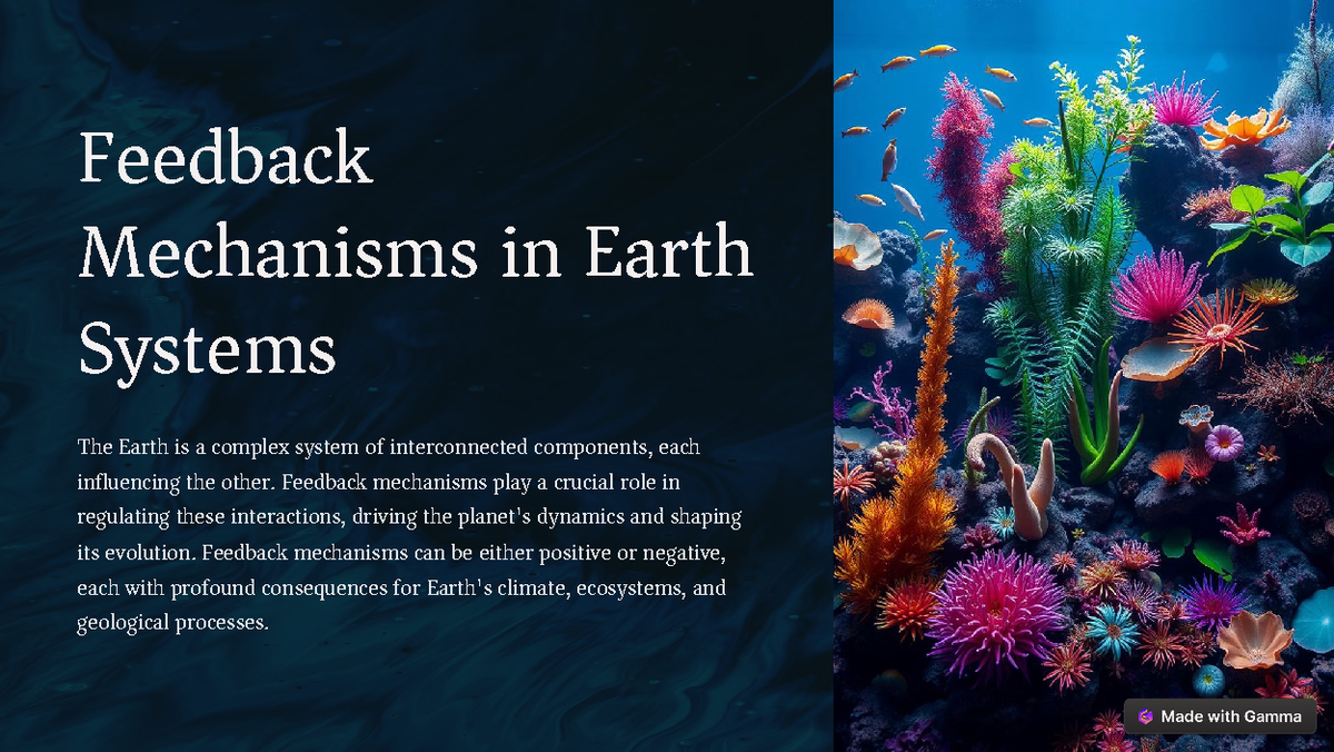 Feedback Mechanisms in Earth Systems - Feedback Mechanisms in Earth ...