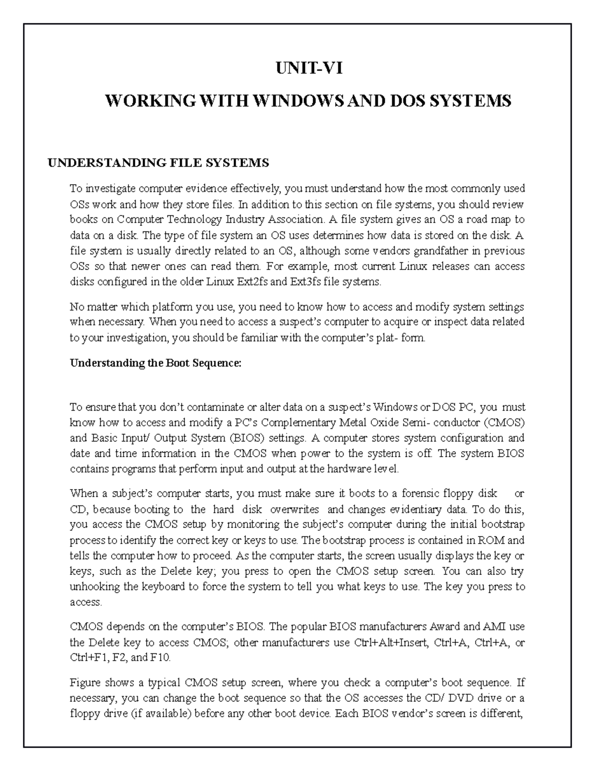 UNIT- 6 Learning Material - UNIT-VI WORKING WITH WINDOWS AND DOS ...
