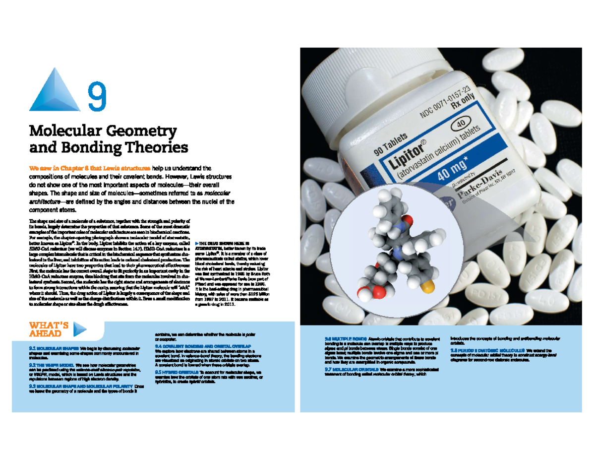 AP Chem Chap 9 - 9 Molecular Geometry and Bonding Theories We saw in ...