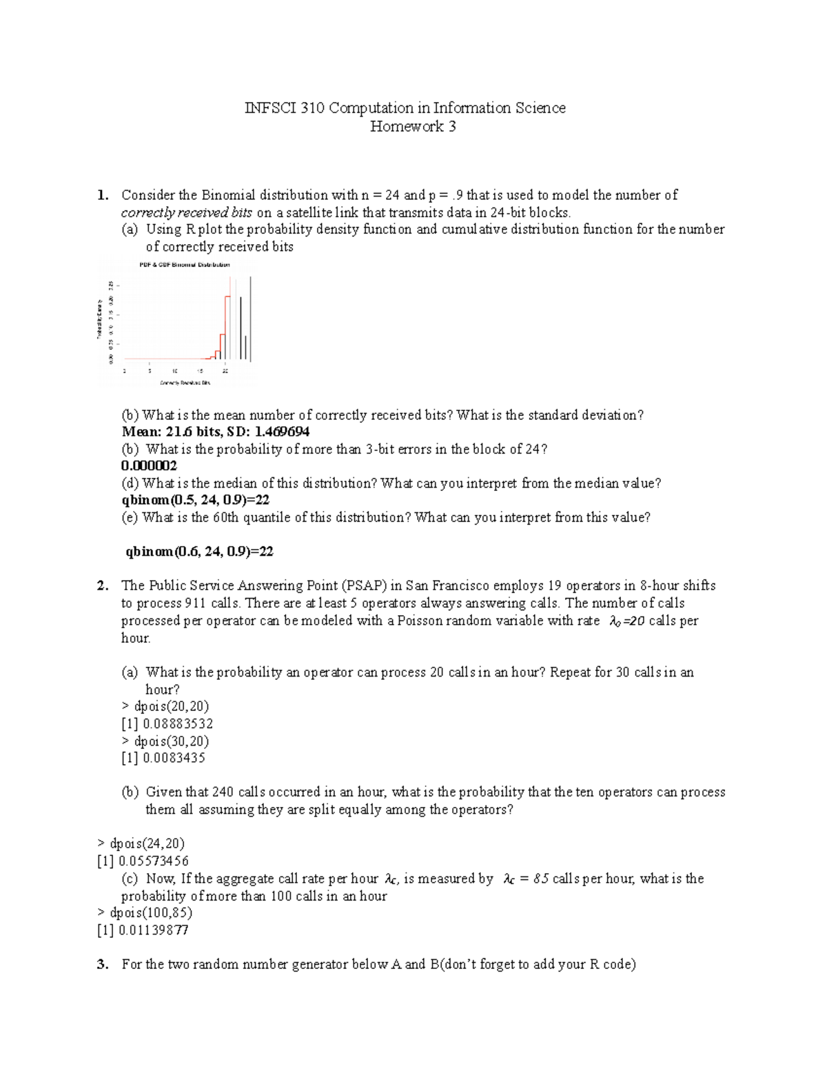 Computing HW 3 - Homework 3 for CMPINF0310 - INFSCI 310 Computation in Information Science ...
