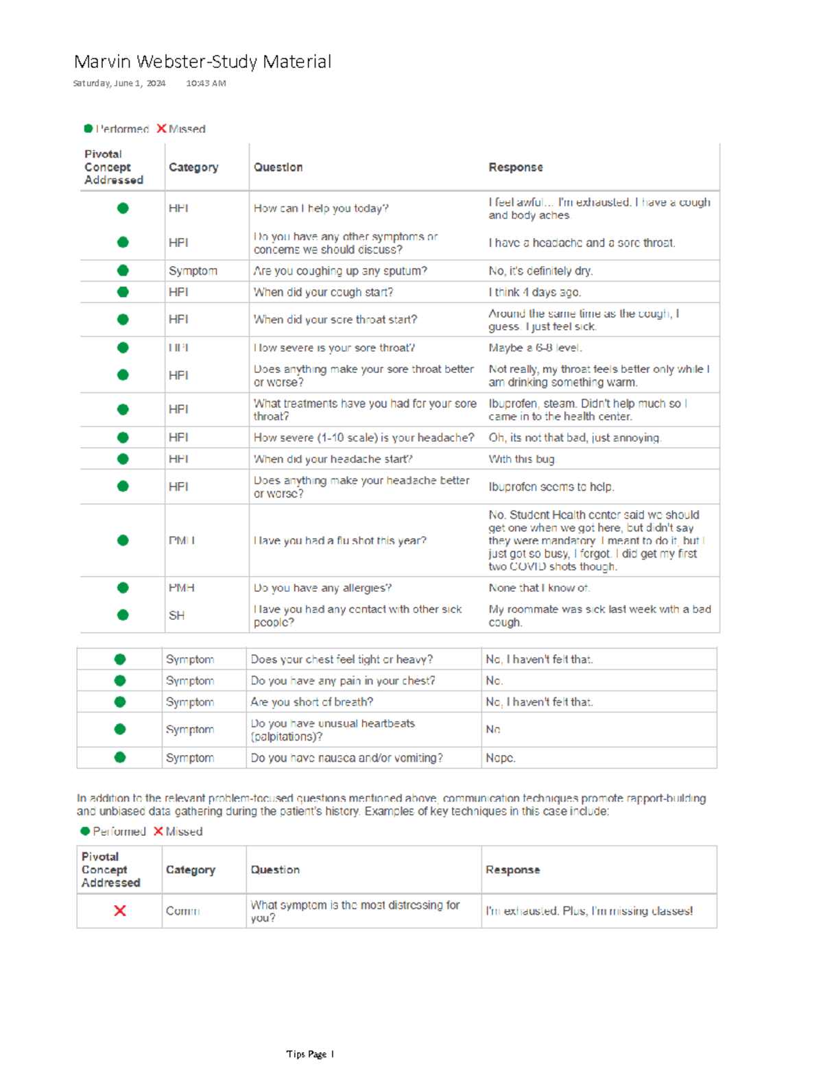 Marvin Webster-Study Material - Marvin Webster-Study Material Saturday ...