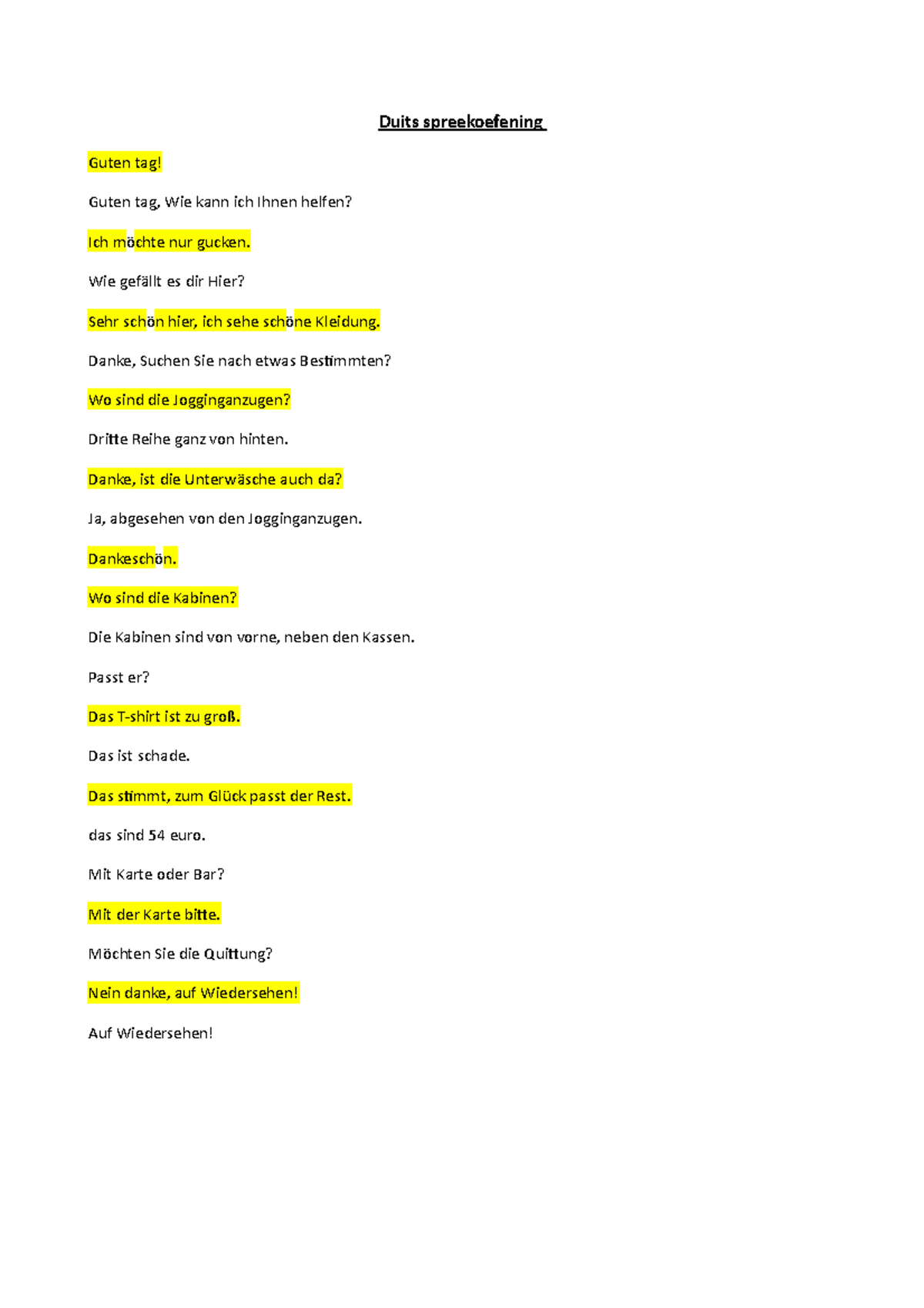 Duits spreekoefening - een spreeekoefening voor 2 personen. Basic vragen en antwoorden. - Duits ...