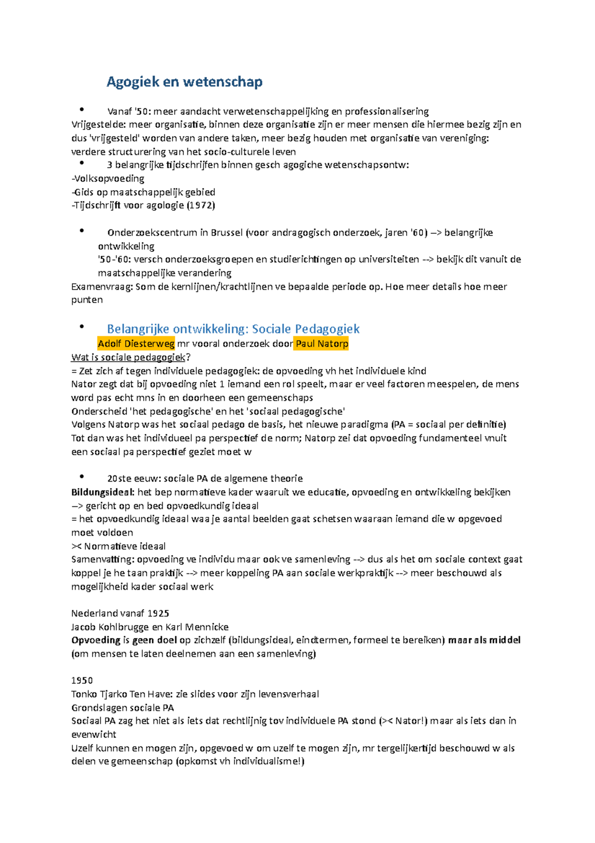 Lesnota's (geschiedenis van agogiek en belangrijke agogen) - Agogiek en ...