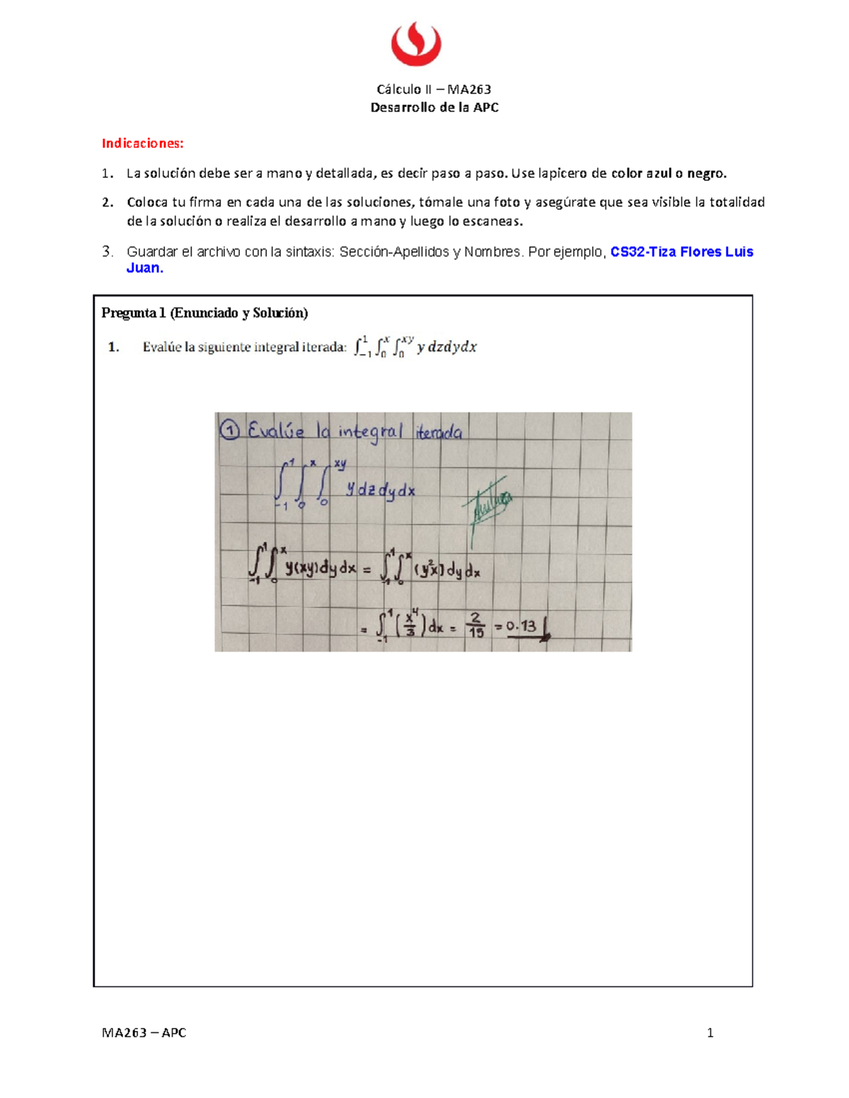CV32-Perez Inga Anel Xiomara APC2 - Cálculo II – MA Desarrollo de la ...