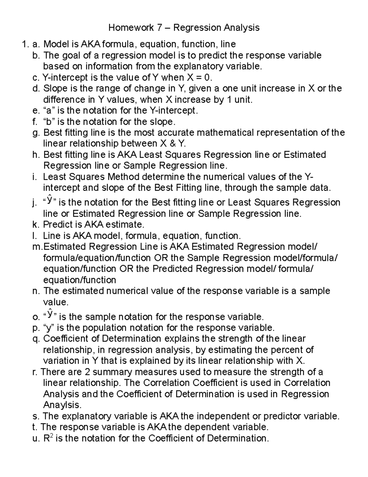 31-HW 7Answers Regression Analysis - Homework 7 – Regression Analysis a ...