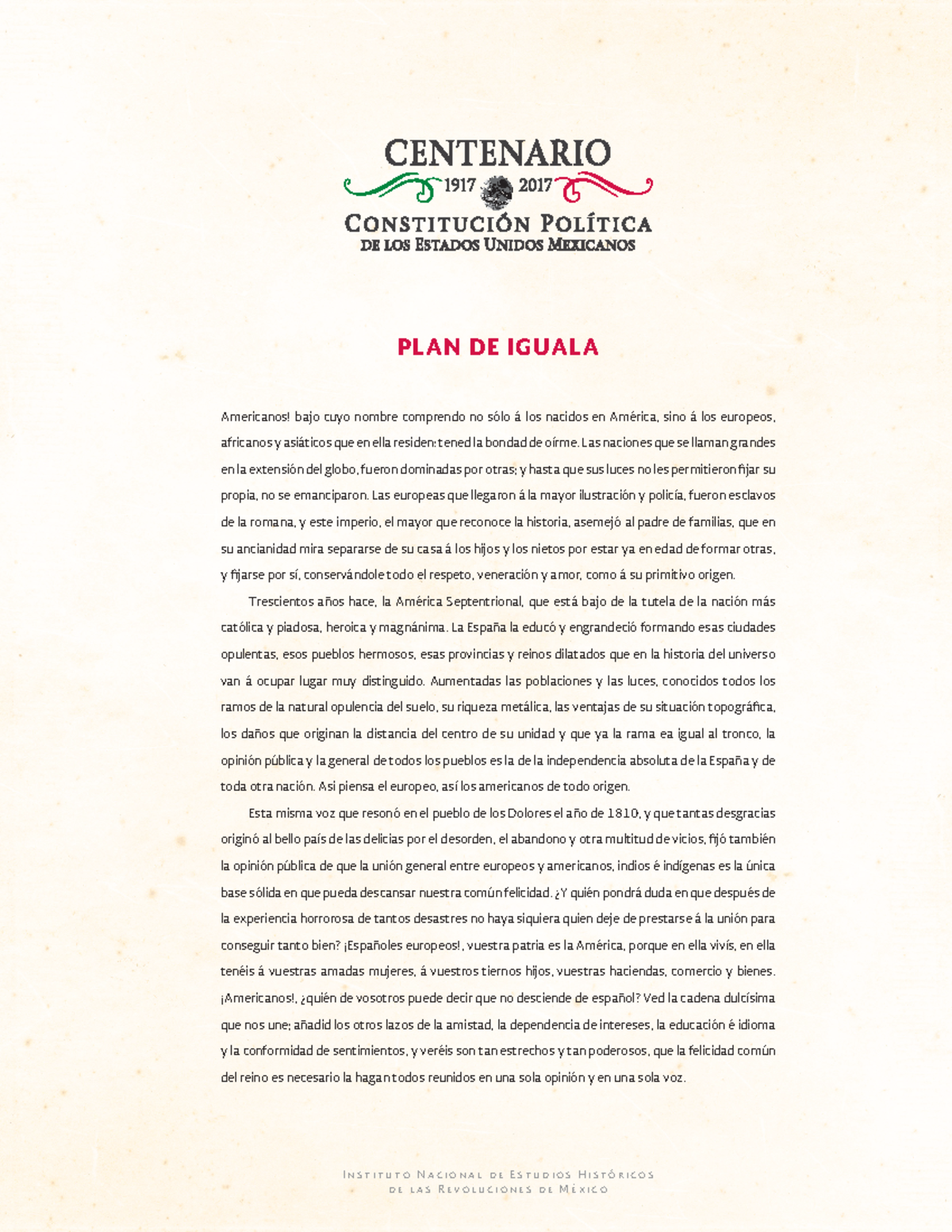 PLAN DE Iguala - I N E H - Studocu