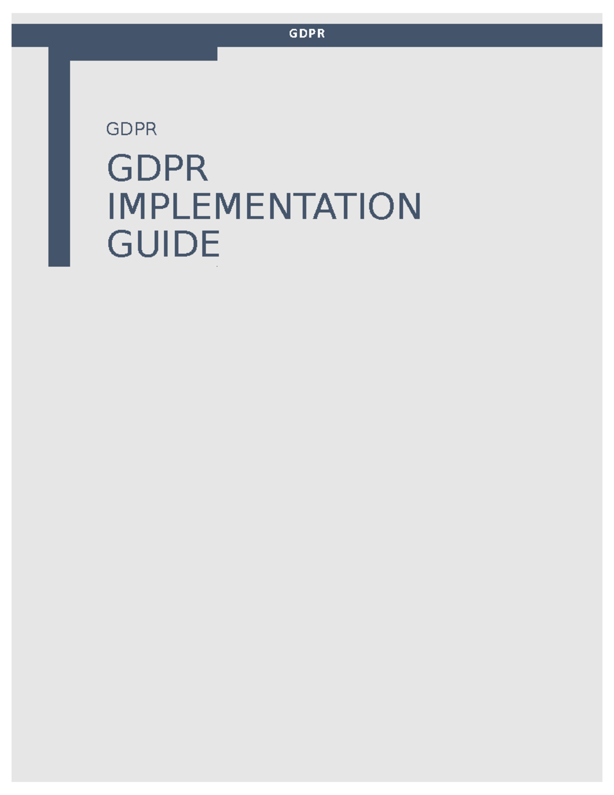 1 Defradar GDPR Implementation Guide v2 - GDPR GDPR IMPLEMENTATION GUIDE GDPR IMPLEM Table of ...