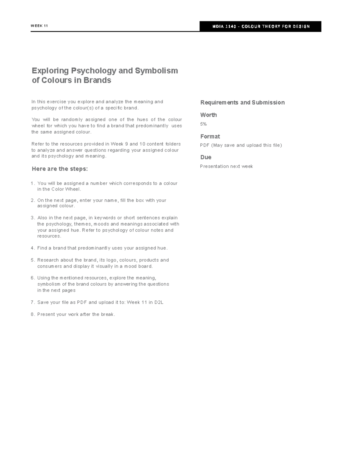 Assignment - Psychology of Colour in Brands - Exploring Psychology and ...