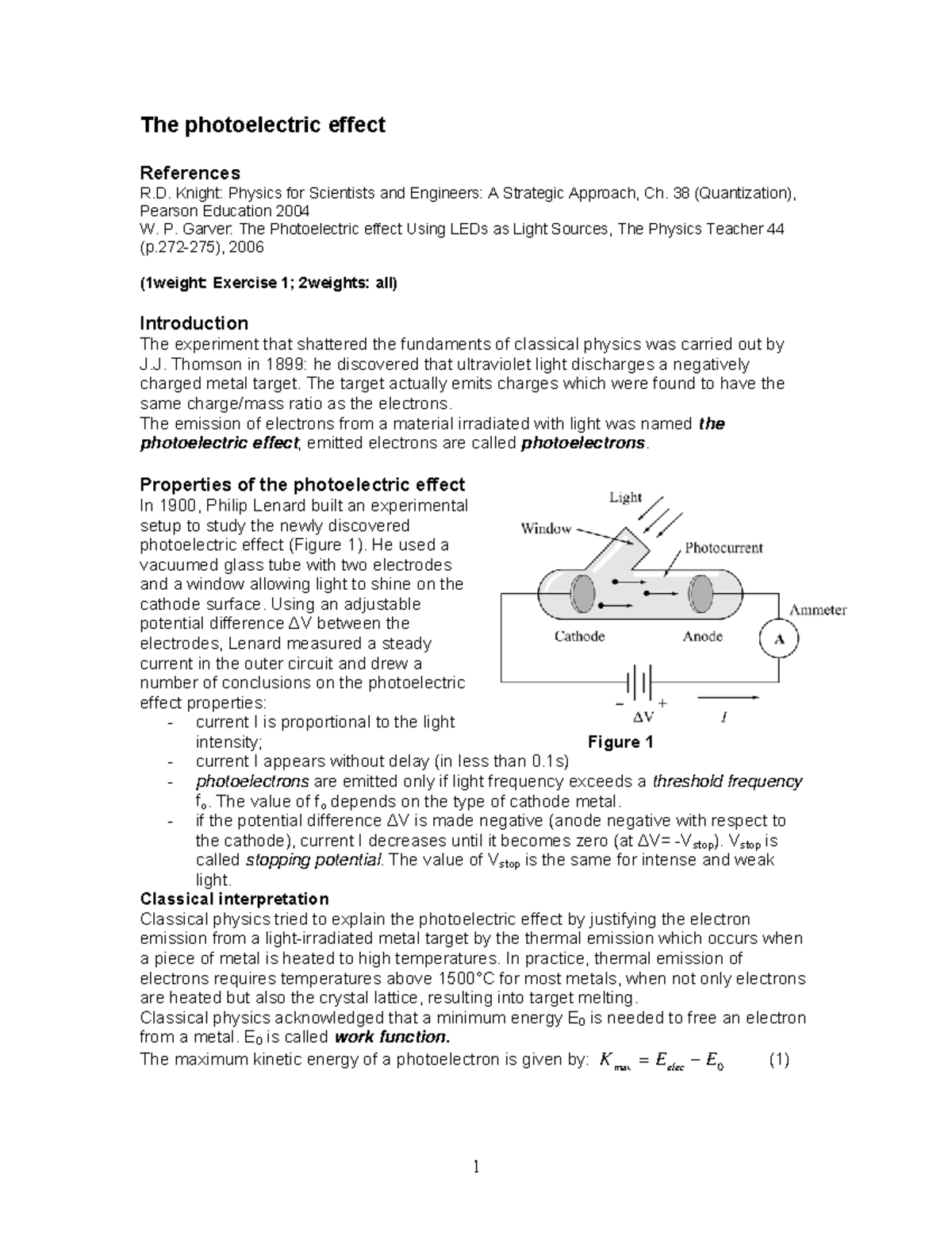 THE Photo Electric Effect - The photoelectric effect References R ...