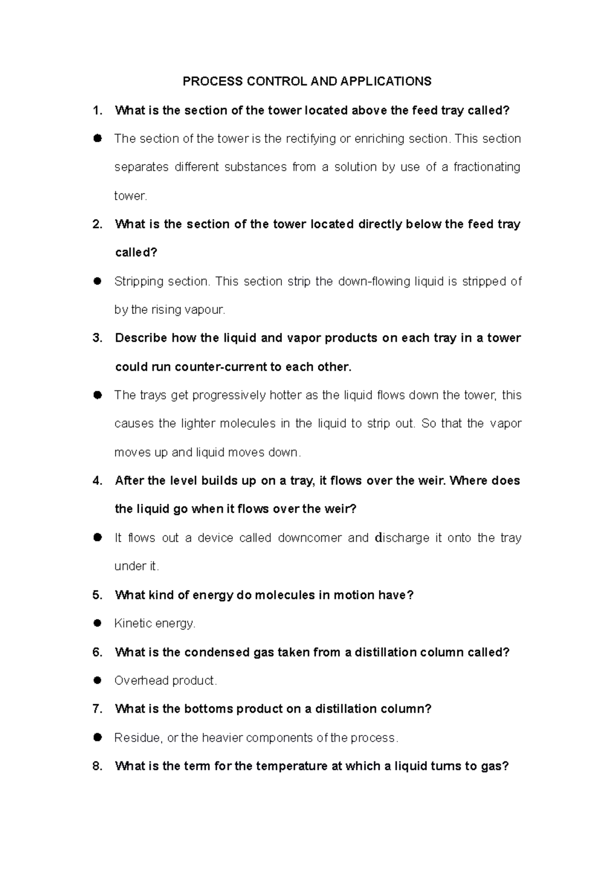 Process Control AND Applications 1 - PROCESS CONTROL AND APPLICATIONS ...