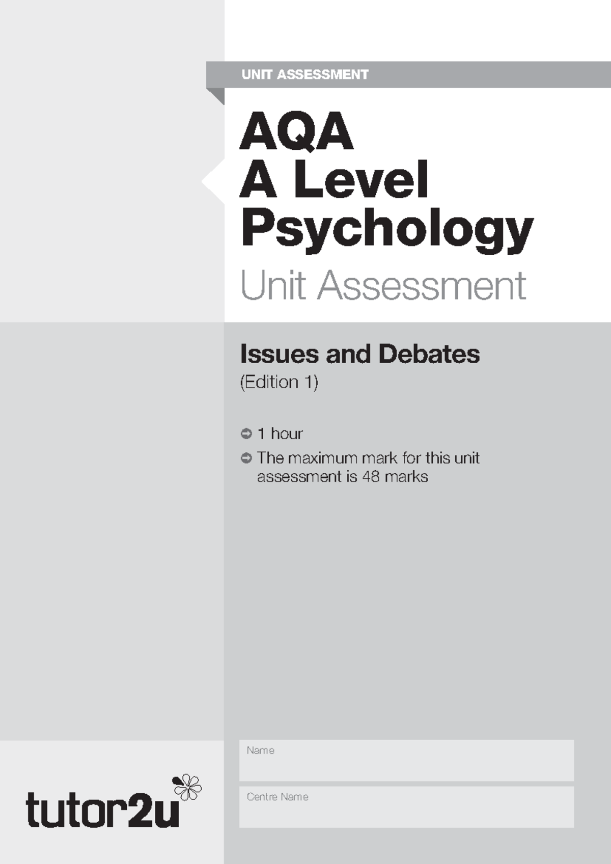 Issues and debates practice questions - AQA A Level Psychology Unit ...
