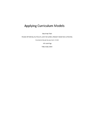 D182 Task 3 - Passed - Task 3: Targeting professional learning A. Implementing evidence-based ...