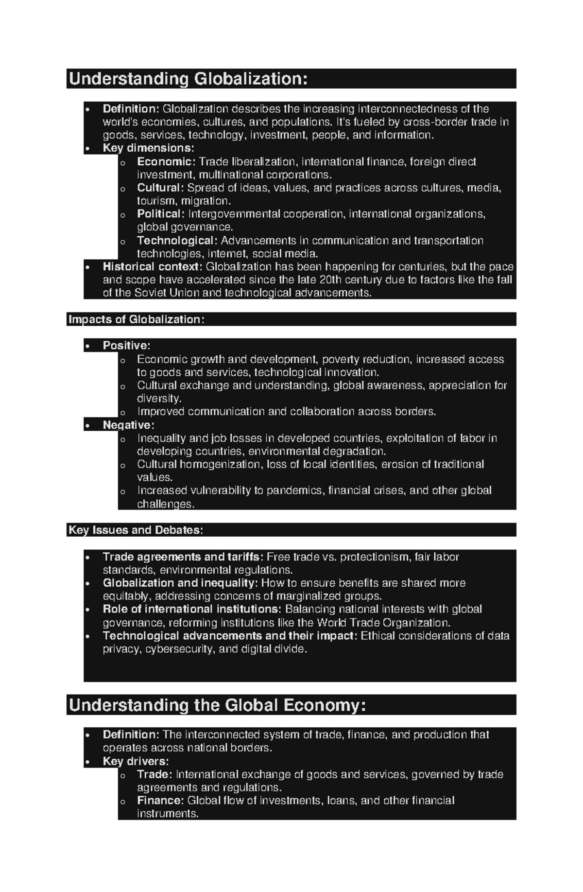 Enhancement 1 TCW Review Material - Understanding Globalization ...