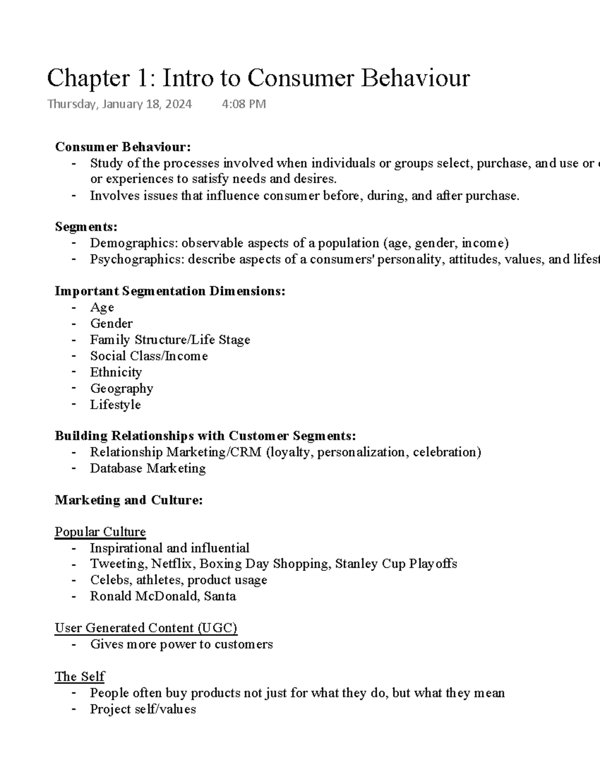 Chapter 1 Intro to Consumer Behaviour - Consumer Behaviour: Study of ...