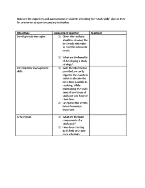 Lesson Plan Rough outline - 1. Instructions which explains the purpose ...