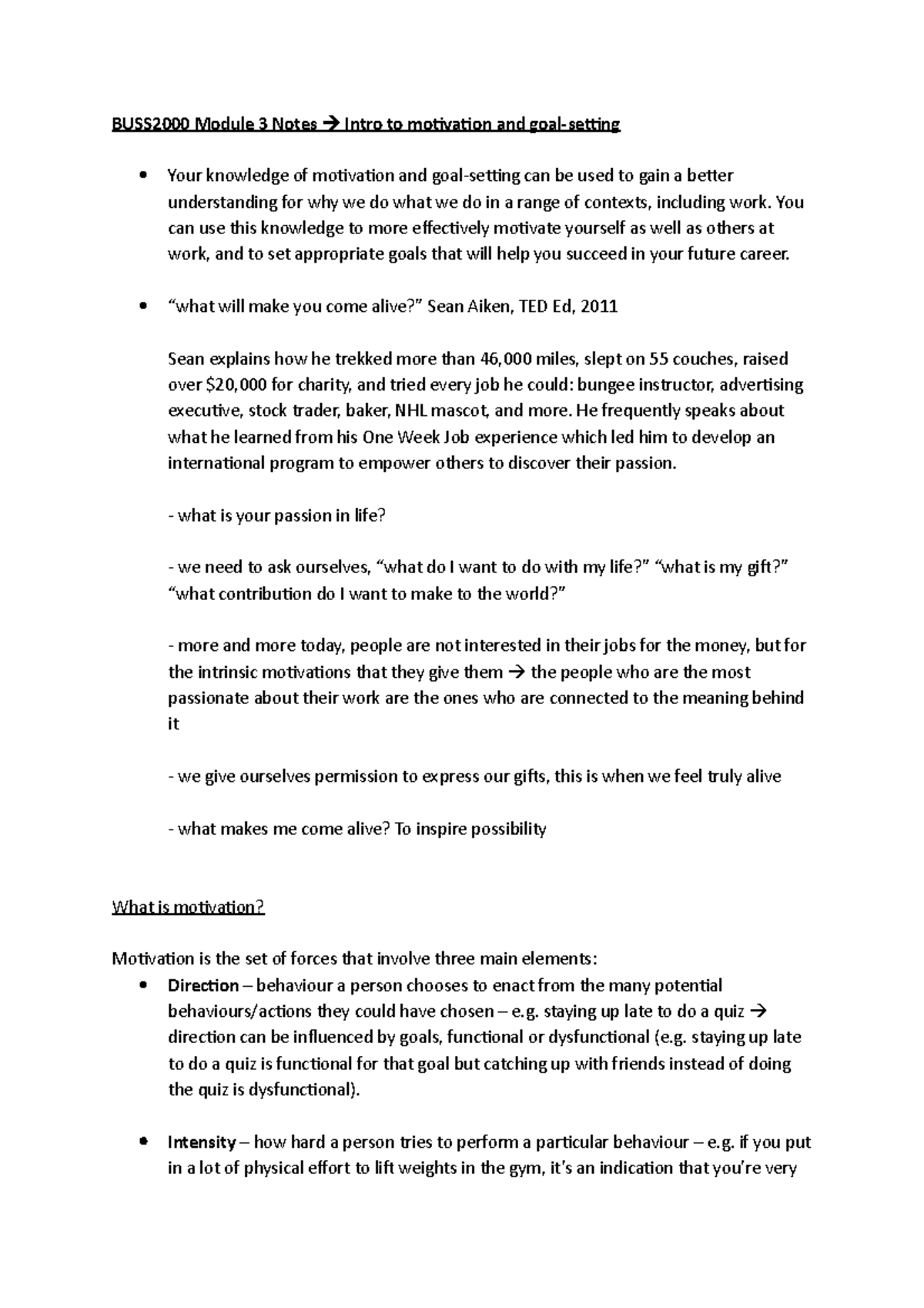 Module 3 Notes - Summary Leading and Influencing in Business - BUSS2000 ...