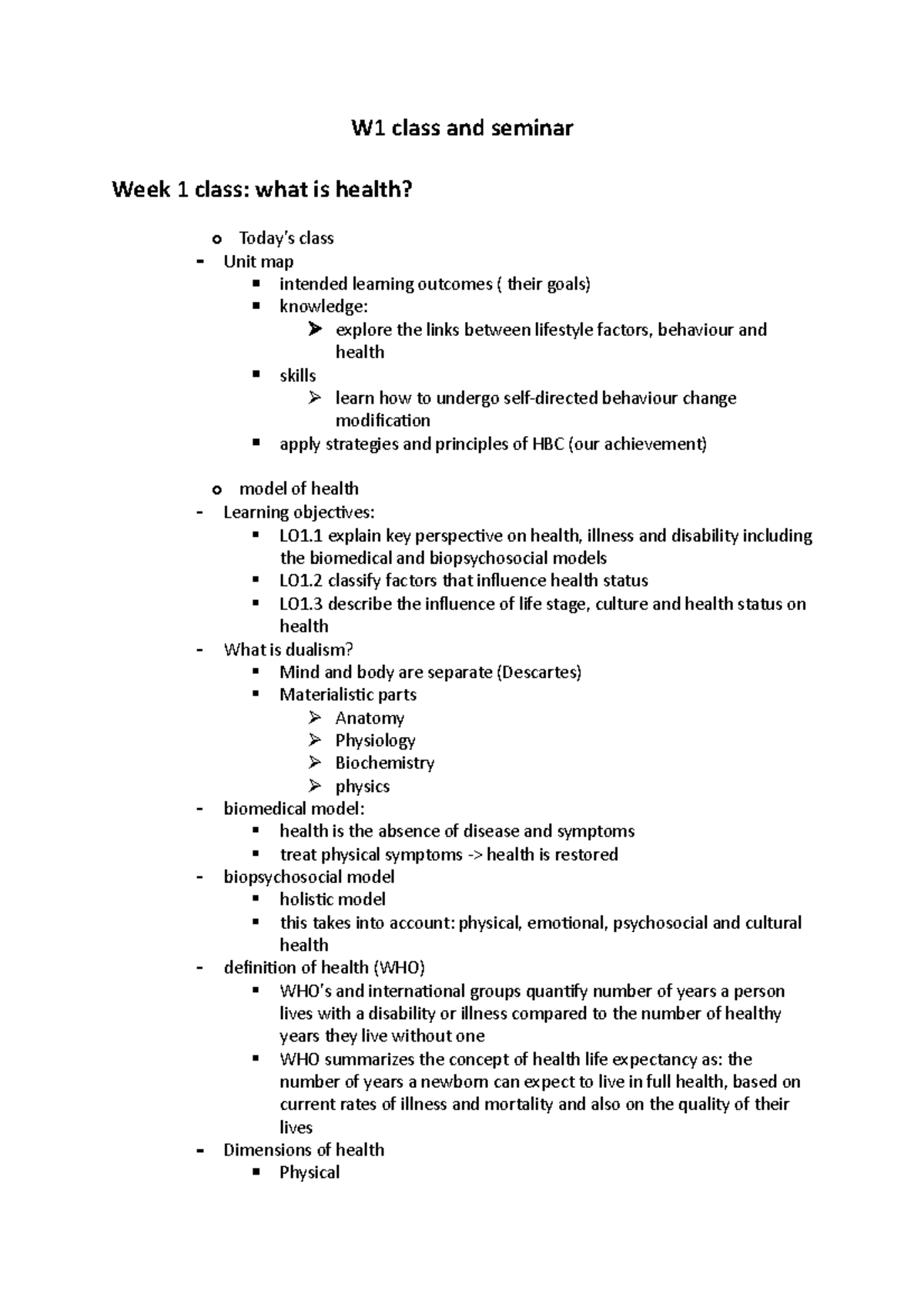 WEEK 1 class and seminar - W1 class and seminar Week 1 class: what is ...