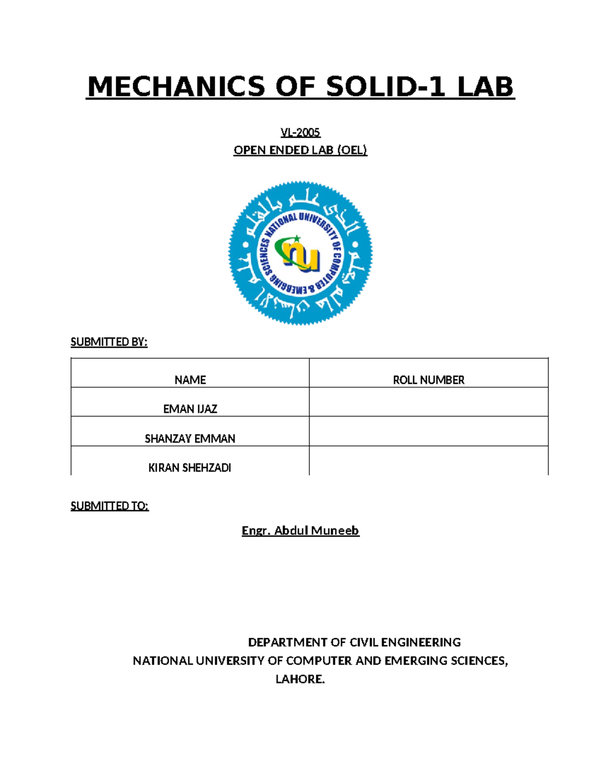 Mechanics OF Solid - hehe - Basic Mechanical Engineering - MECHANICS OF ...