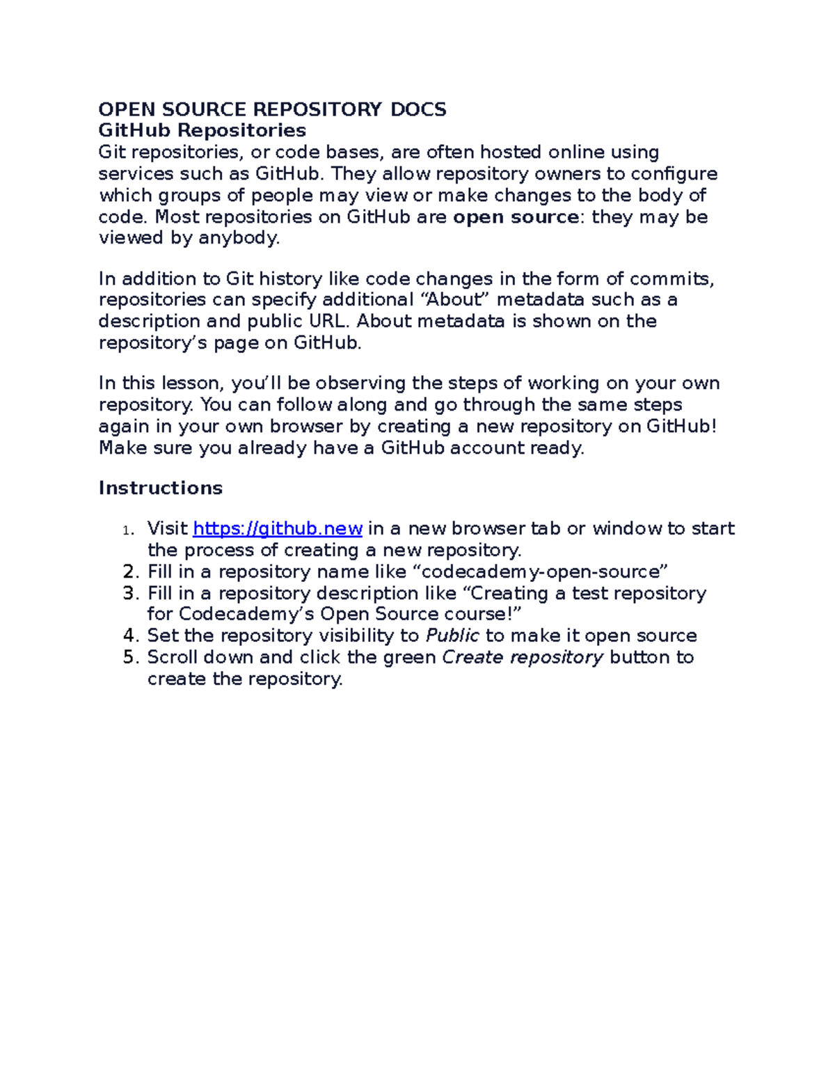 OPEN Source Repository DOCS - OPEN SOURCE REPOSITORY DOCS GitHub ...