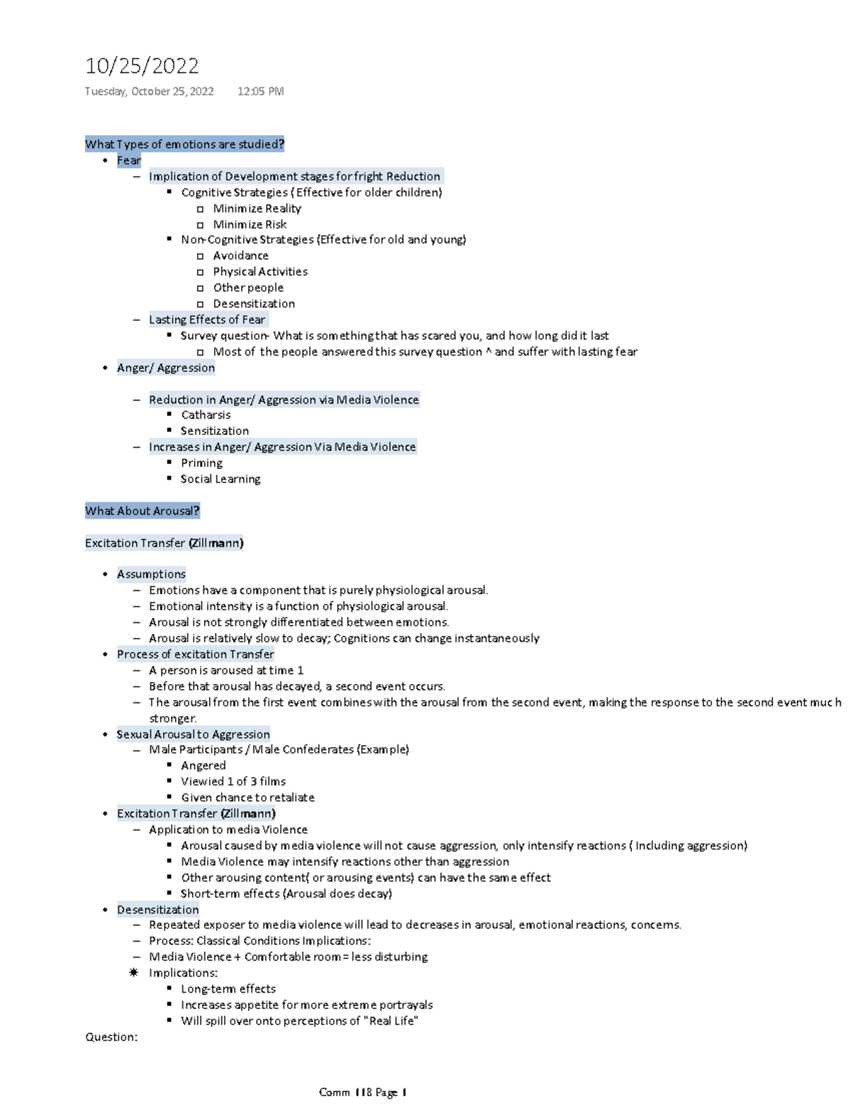 Comm 118 10-25-2022 - Lecture notes for Comm 118. The teacher for this ...