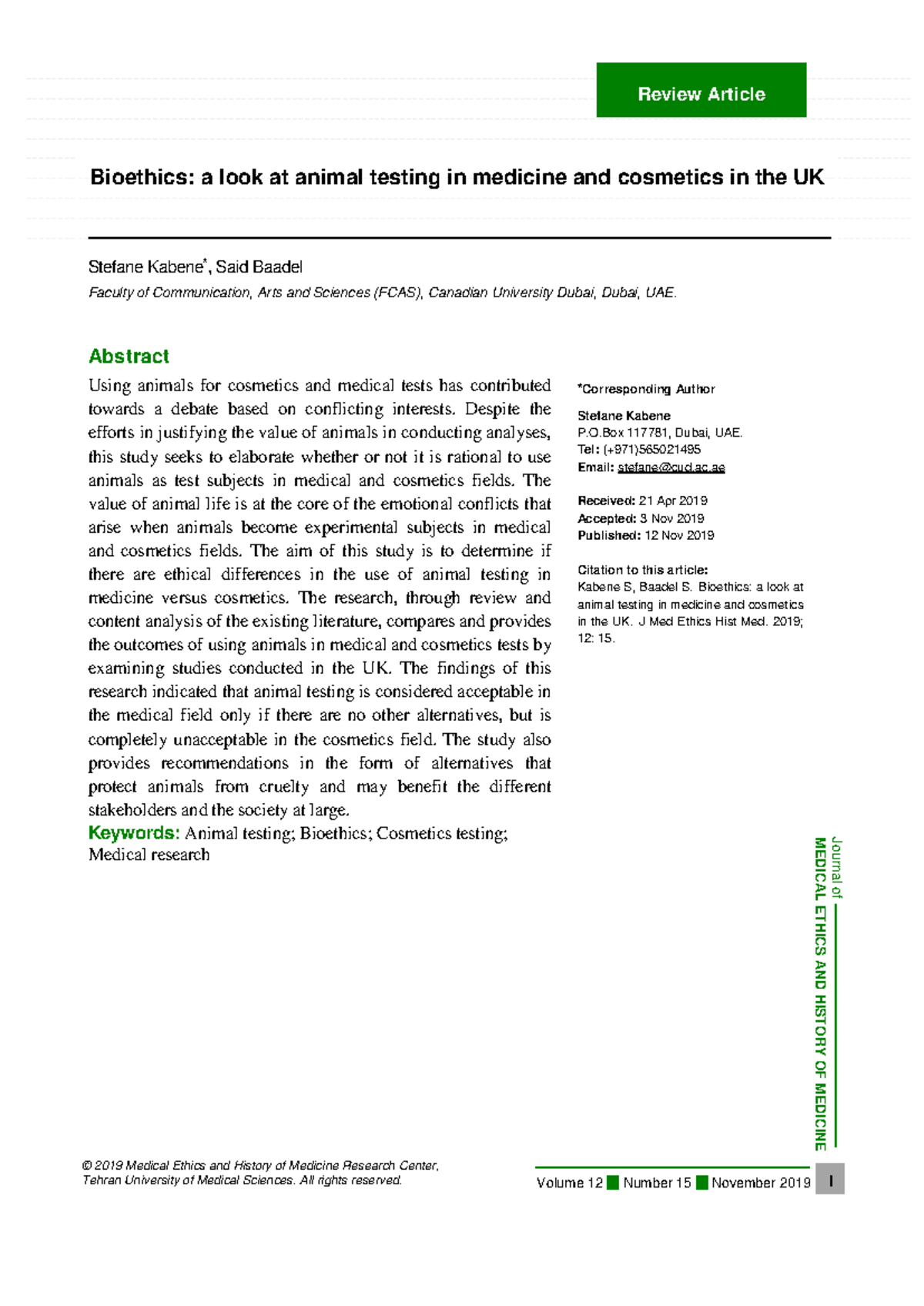 Animal testing - example paper - - Studocu