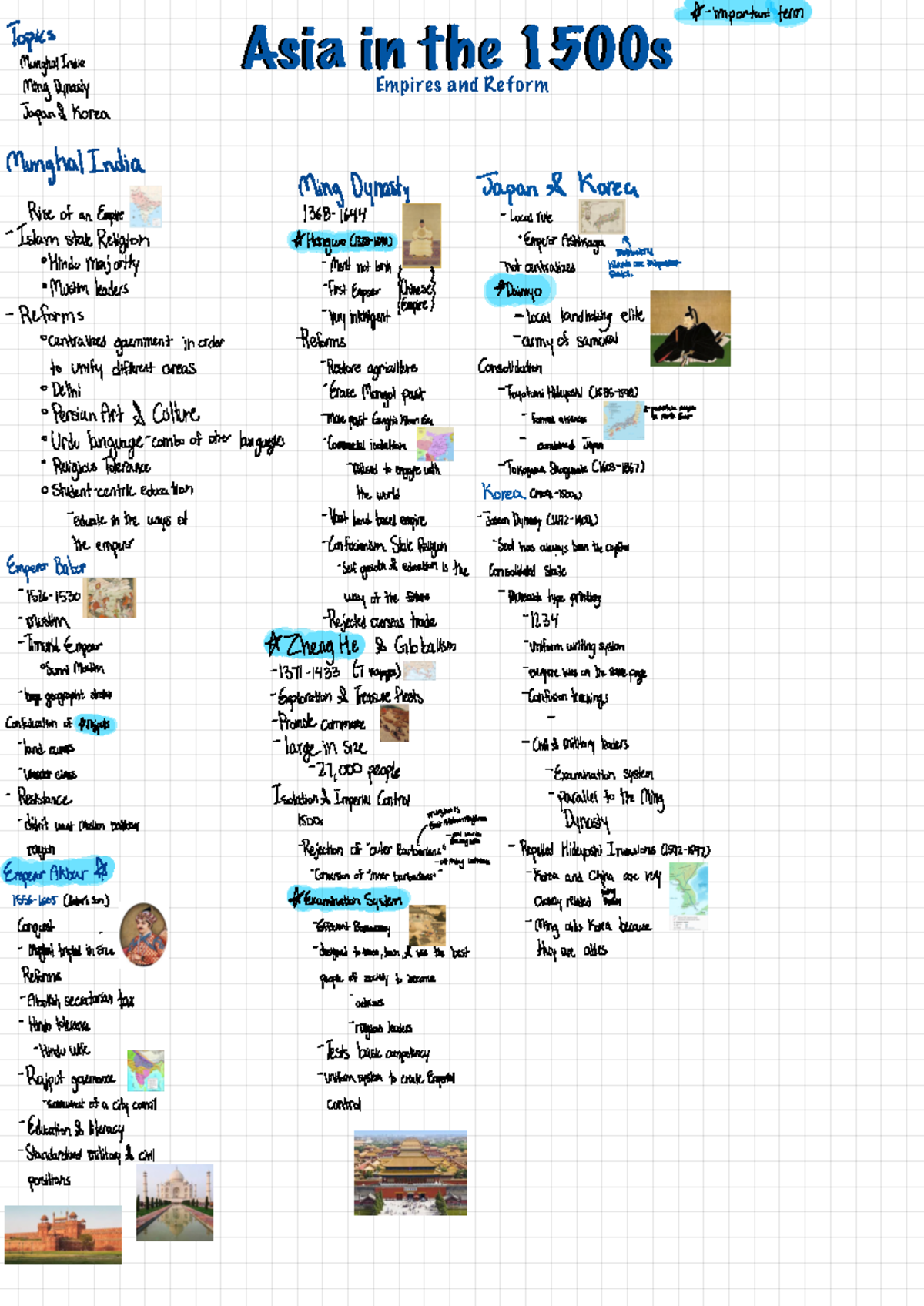Asia in the 1500's - class notes - Asia in the 1500sAsia in the 1500s ...