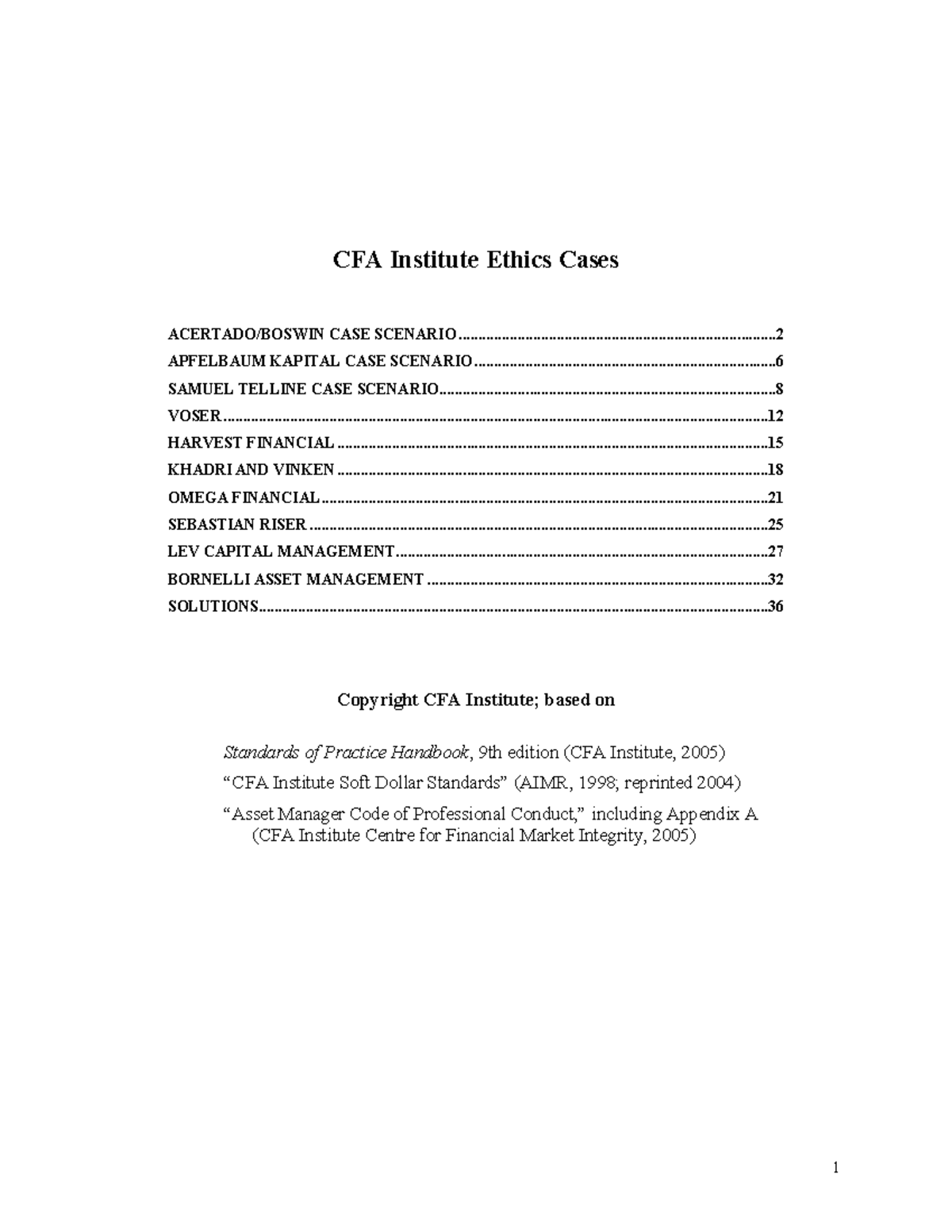 Ethics cases - Notes - - Studocu