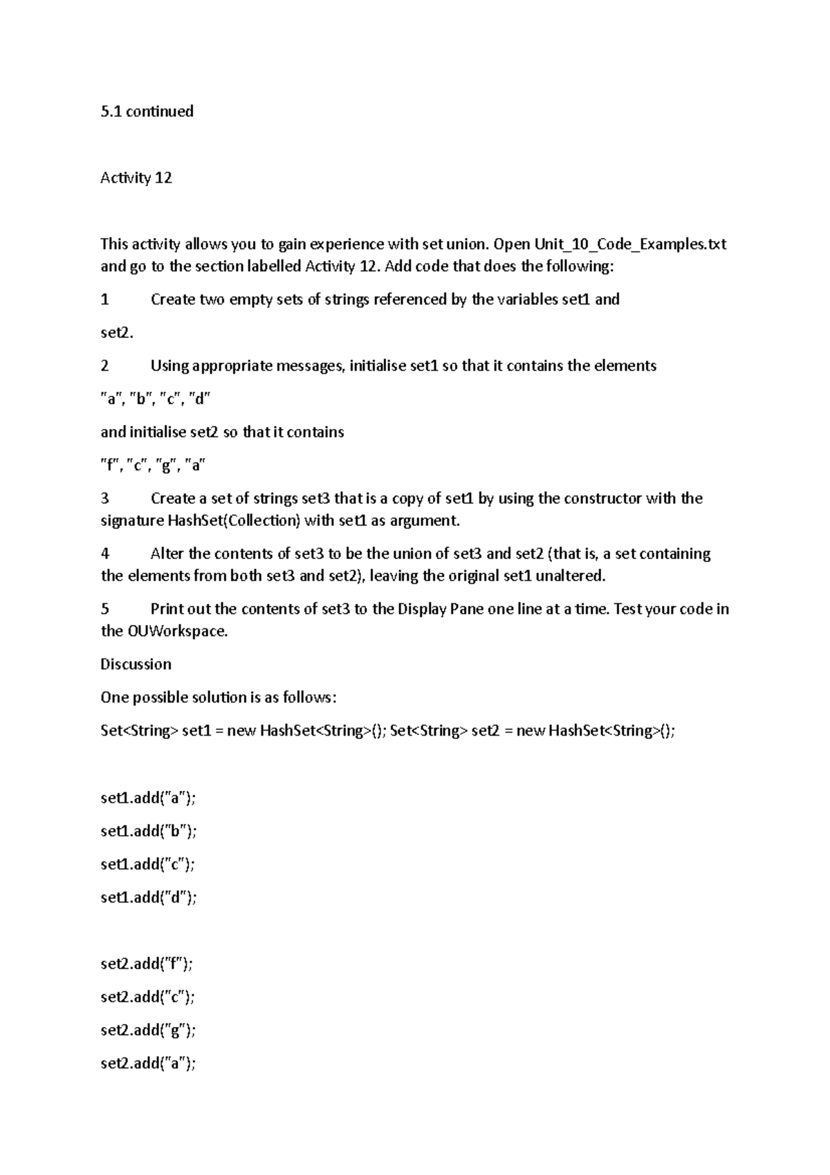 Unit 10 - 5.1 continued - in depth notes from the units in the M250 ...