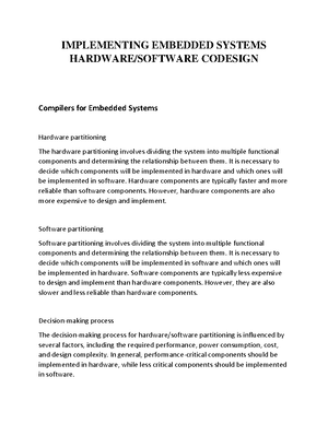 Validation 1 - Embedded Systems - VALIDATION Embedded systems validation is a crucial process ...