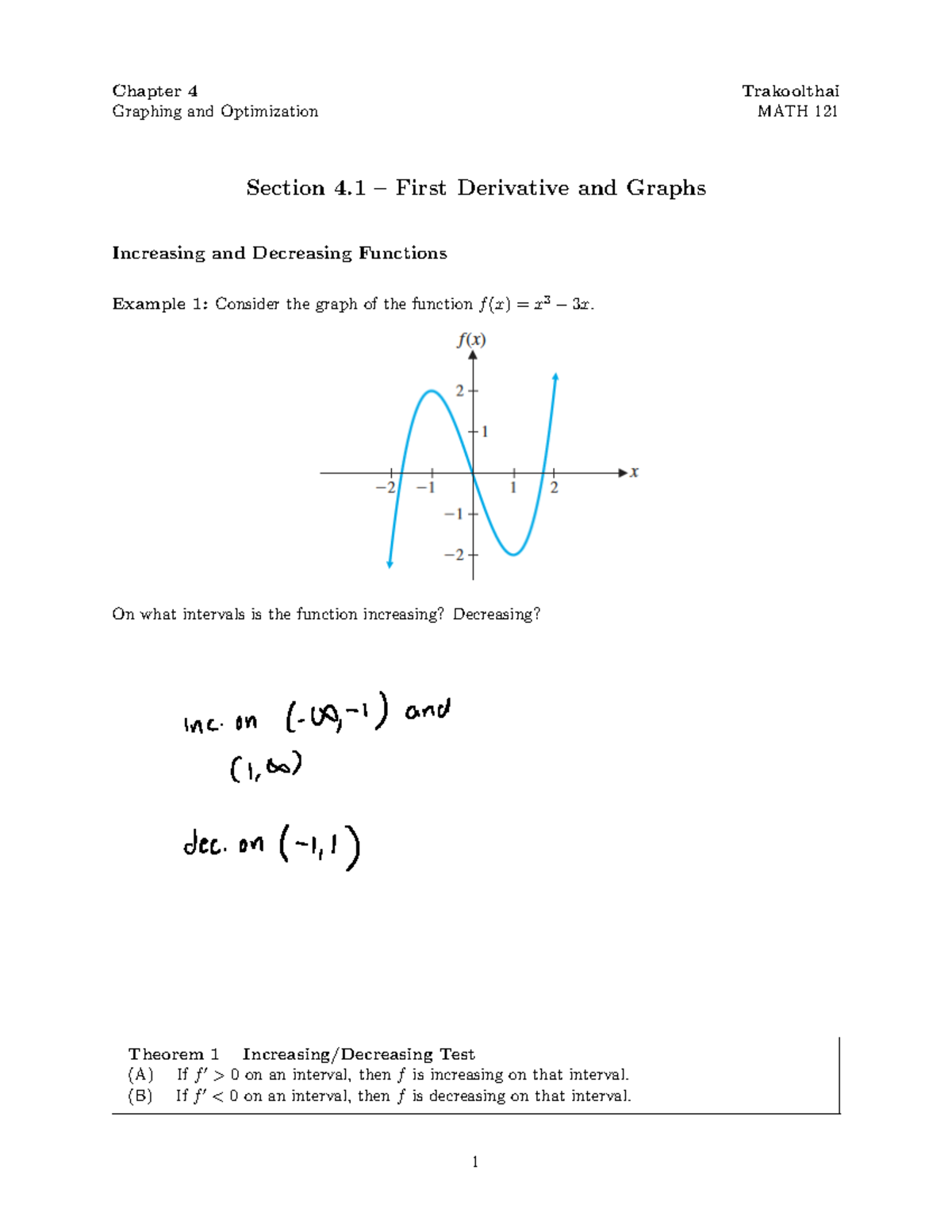 Filled in Chapter 4 Notes - Chapter 4 Graphing and Optimization ...