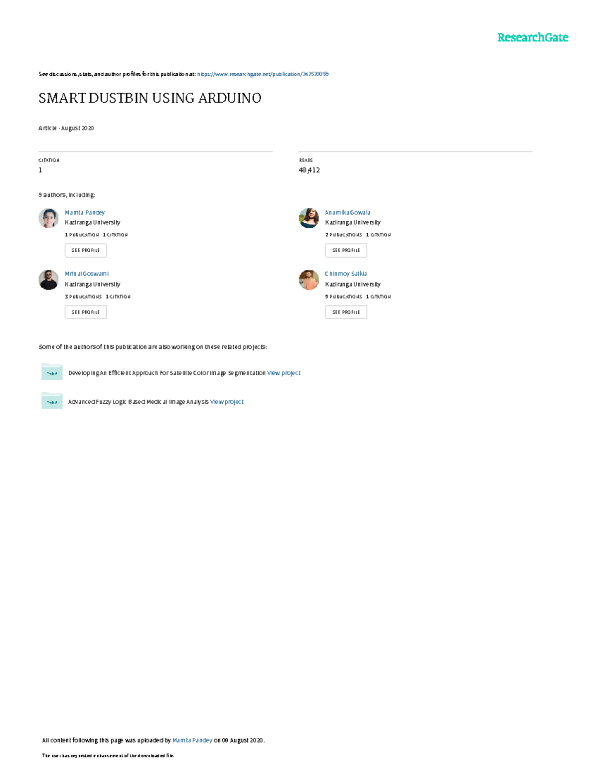 Smart dustbin using arduino ( ARDUINO UNO ) - See discussions, stats, and author profiles for ...