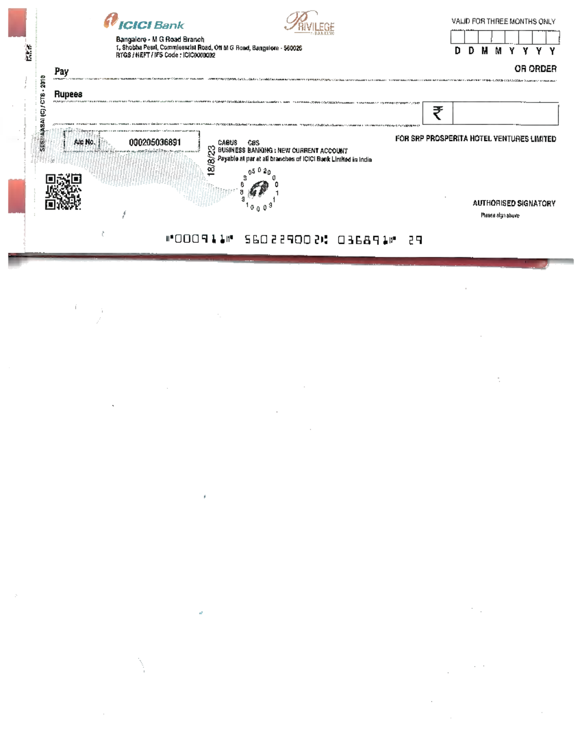 Icici Cheque - Bachelor of computer application - Studocu