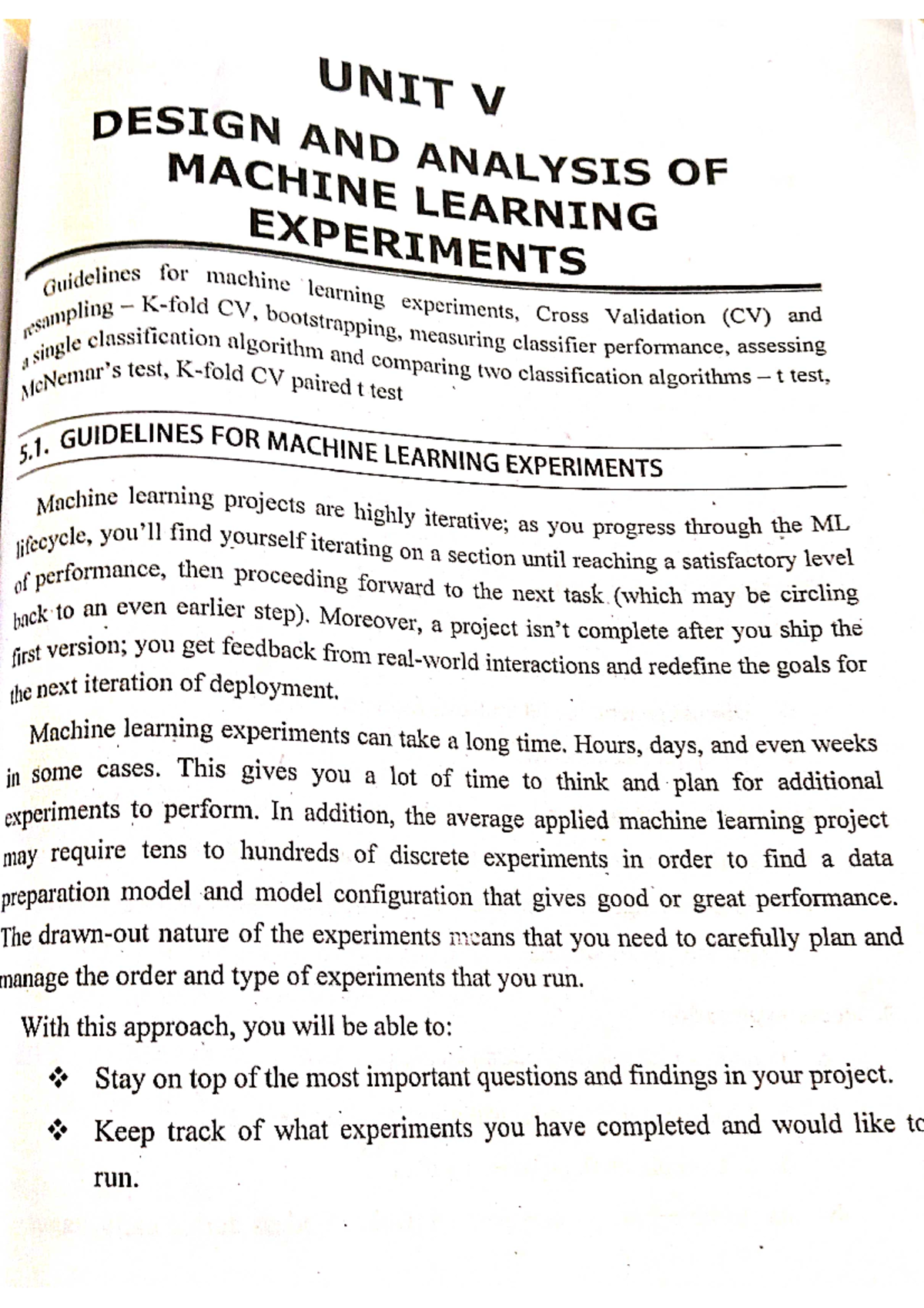Unit 5 - good Notes for exam - Machine Learning - Studocu