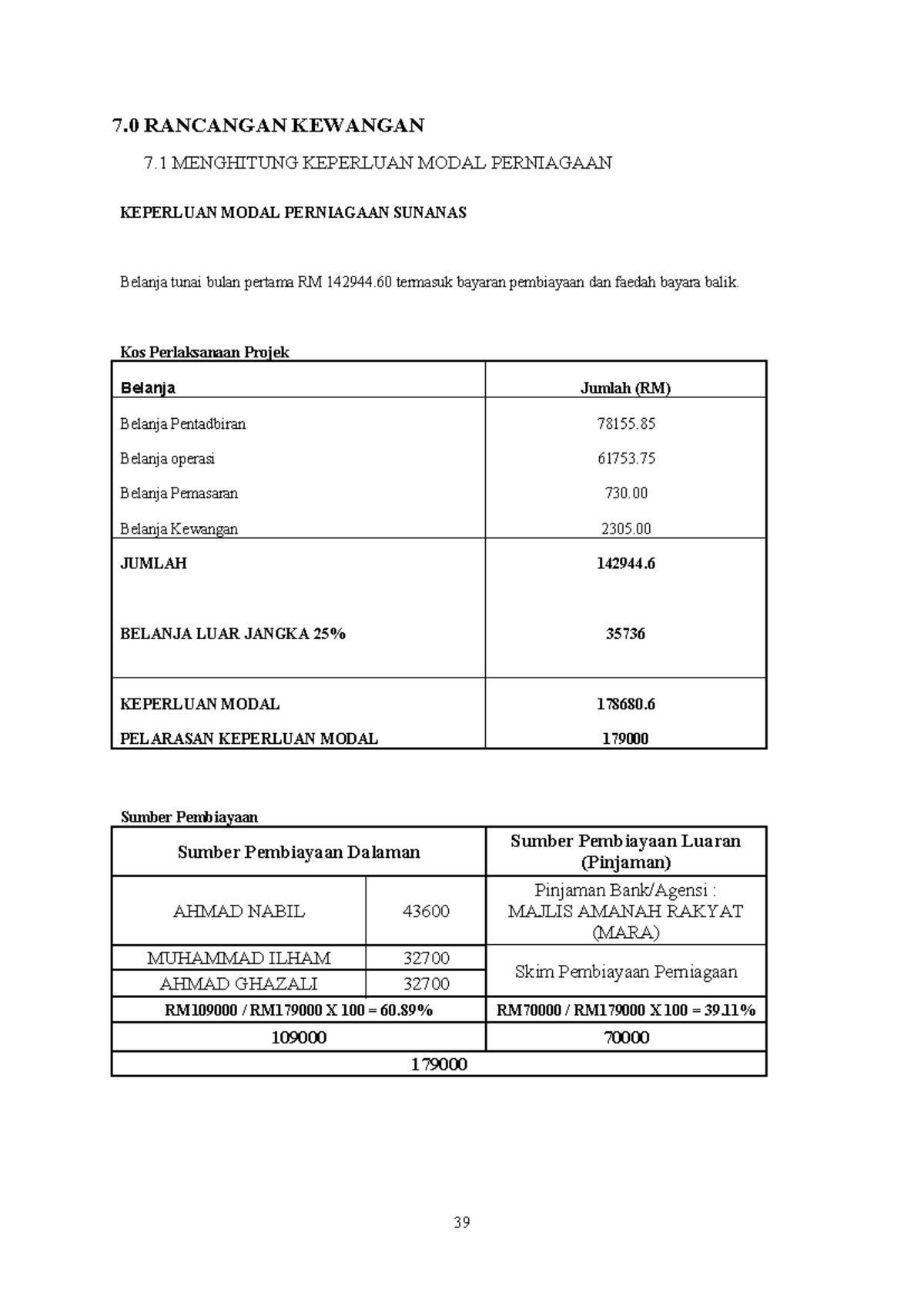 7.0 Rancangan Kewangan - 7 RANCANGAN KEWANGAN 7 MENGHITUNG KEPERLUAN ...