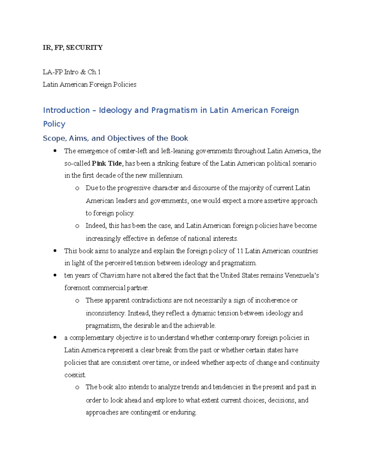 LA-FP Intro Ch - Emergence of center-left and left-leaning governments ...