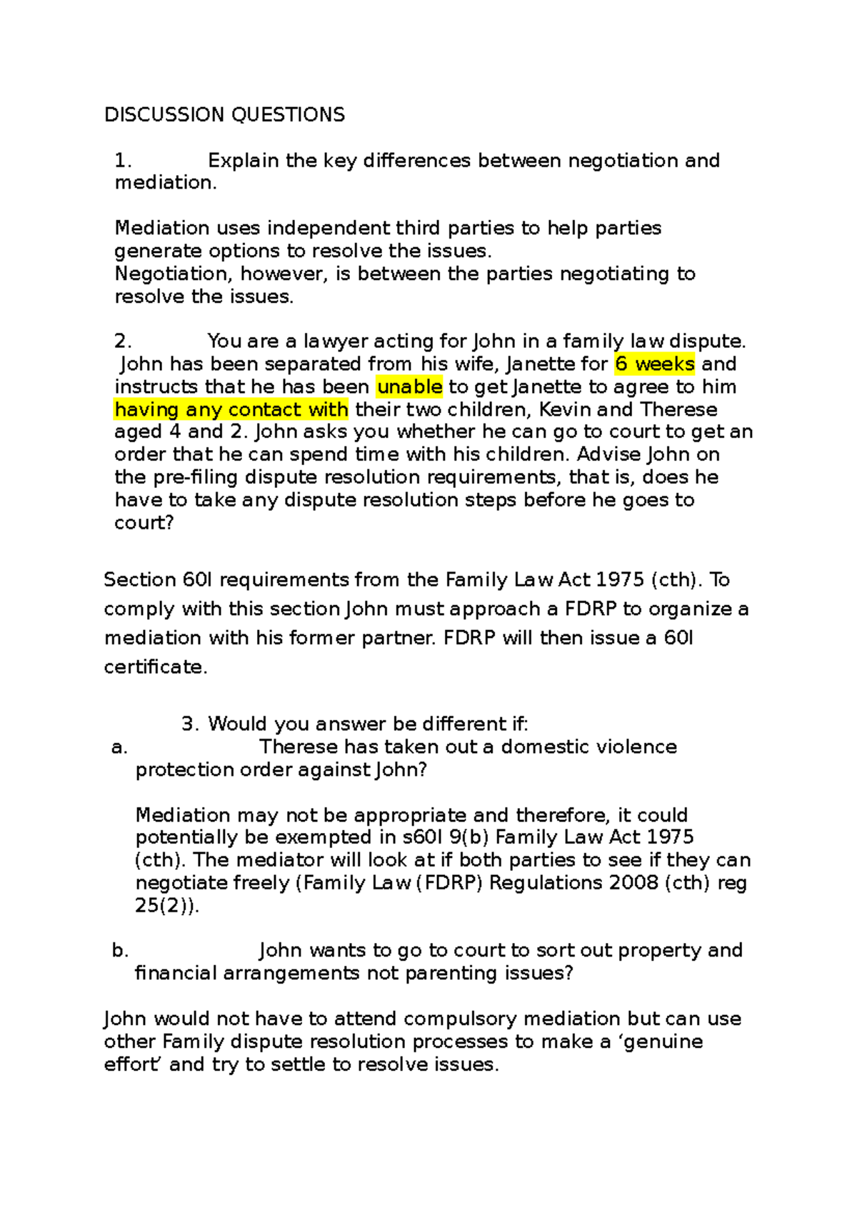 Discussion Questions - answers - DISCUSSION QUESTIONS Explain the key ...