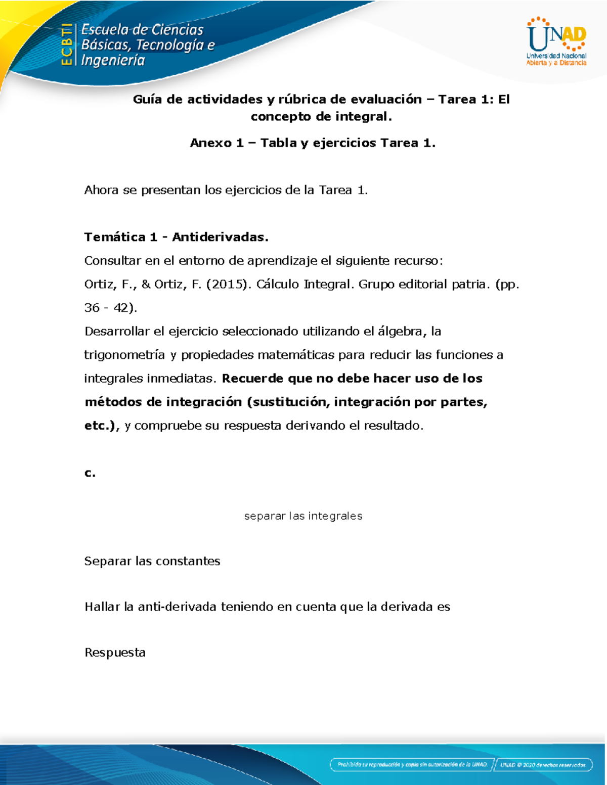 calculo Integrado - Guía de actividades y rúbrica de evaluación – Tarea ...