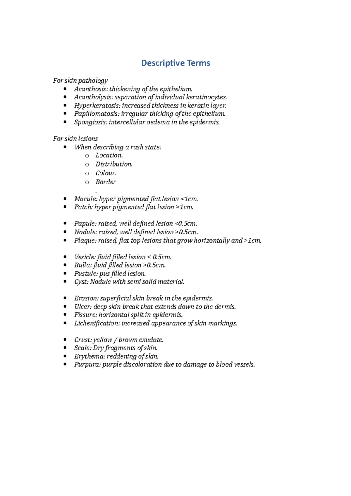 Dermatology-002 - Dermatology summarised relevant for Y2 - Descriptive ...