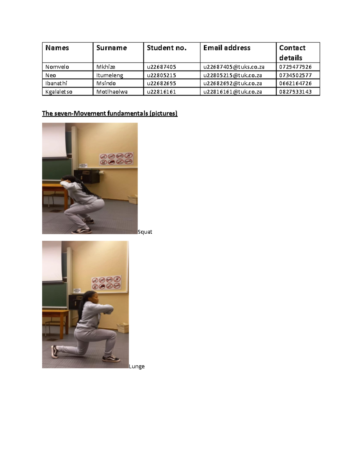 JXE 141 Group Assignment 1 (1) 2 - Names Surname Student no. Email ...