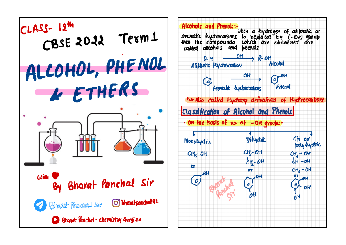 Alcohol-phenol-and-ethers-digital-notes-by-bharat-panchal-sir - CLASS ...