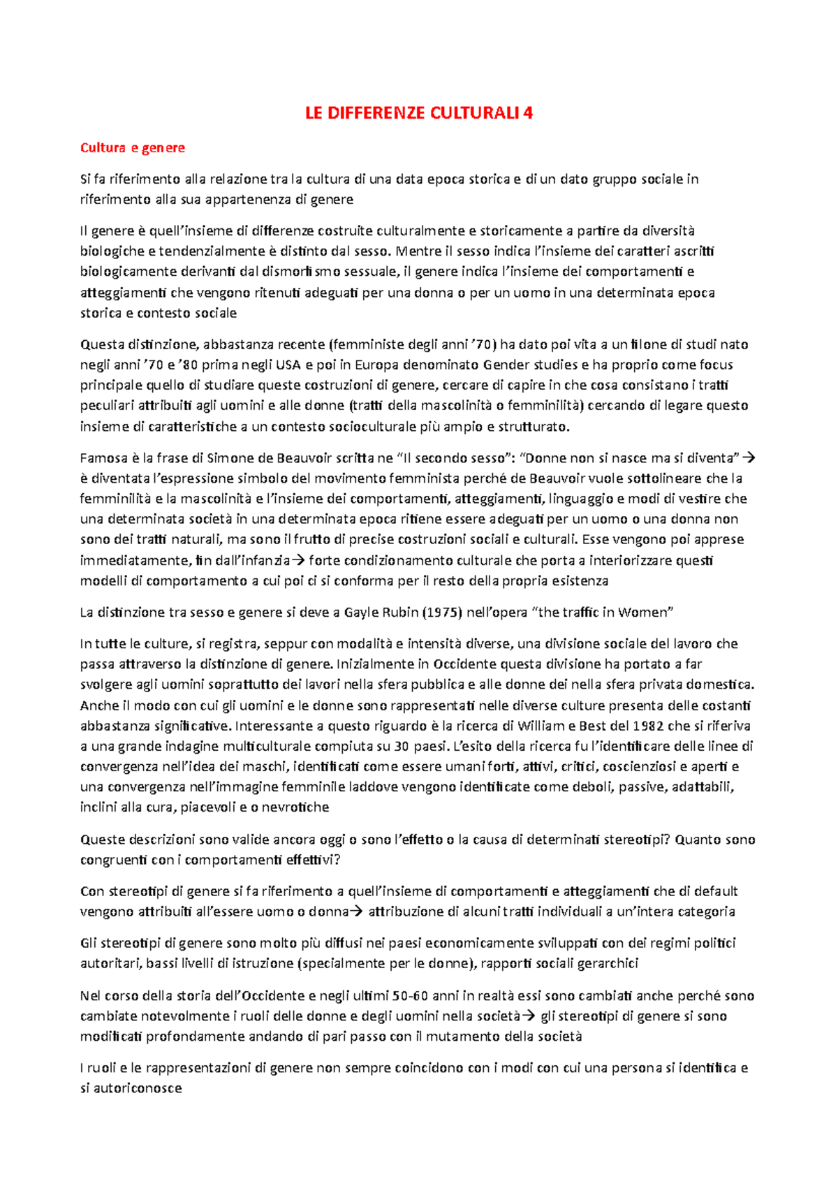 Le differenze culturali quarta lezione - LE DIFFERENZE CULTURALI 4 ...