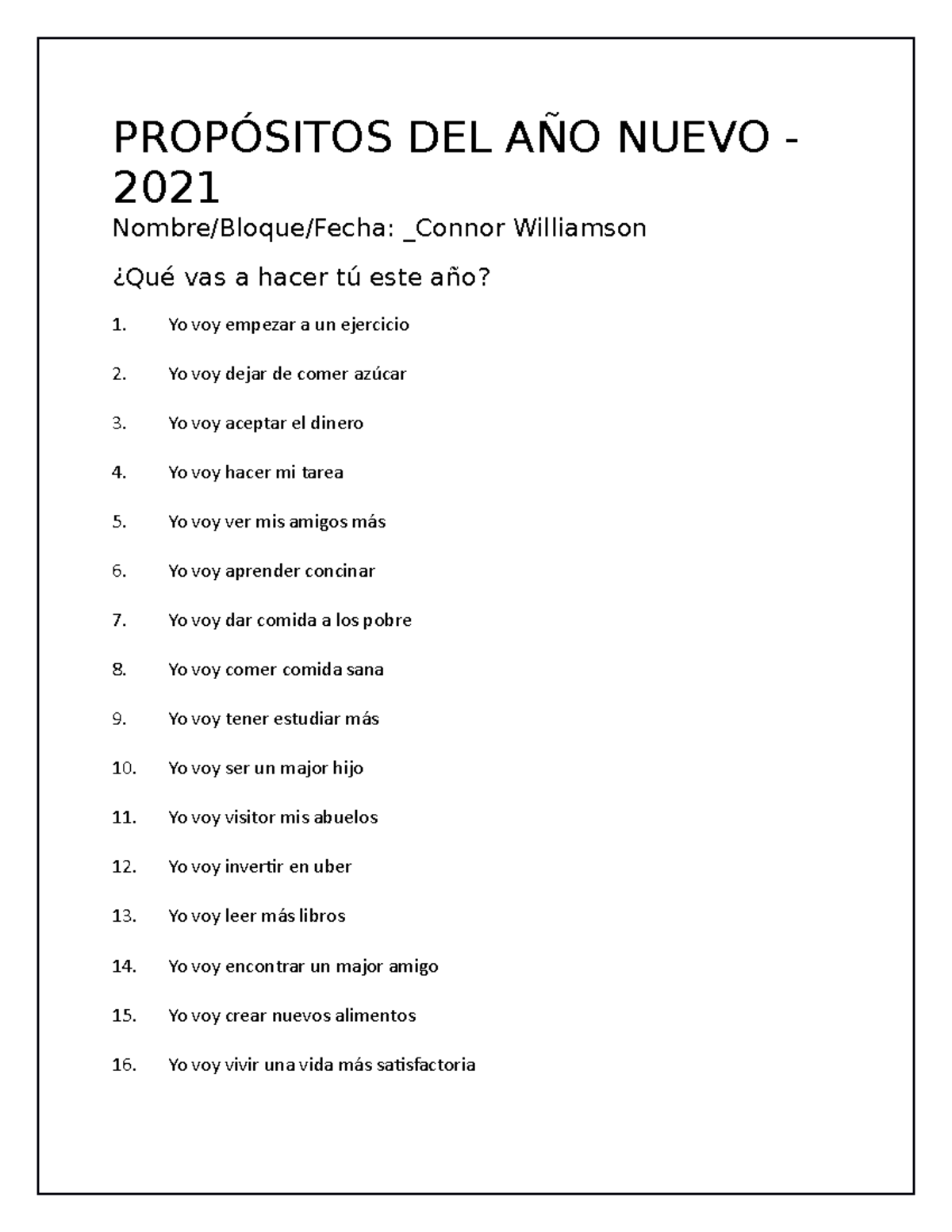 New Year Resolutions - hhhhhhhhhhhhhhhhhhhhhhhhhh - PROPÓSITOS DEL AÑO ...