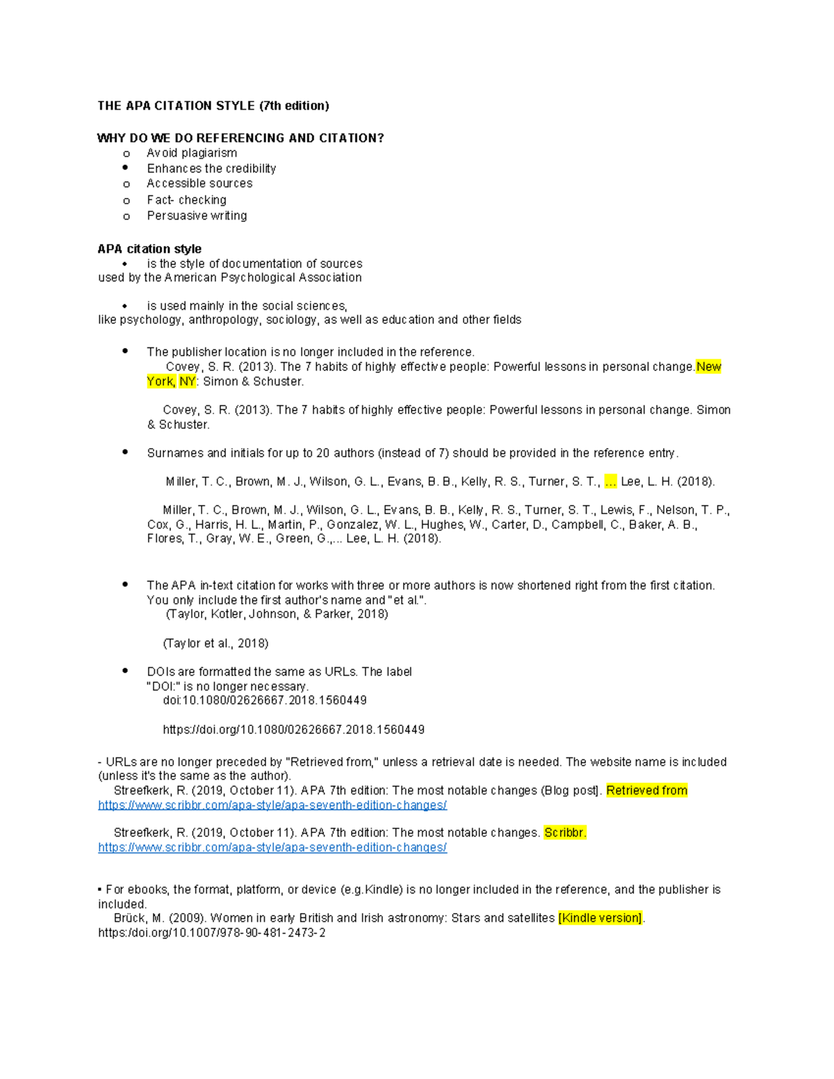 Gpcom - Finals - THE APA CITATION STYLE (7th edition) WHY DO WE DO ...