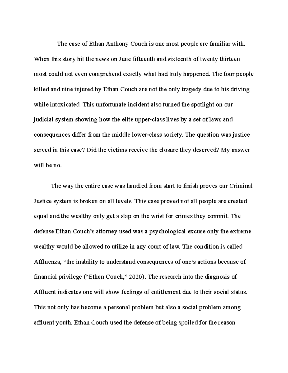 The case of Ethan Anthony Couch is one most people are familiar with ...