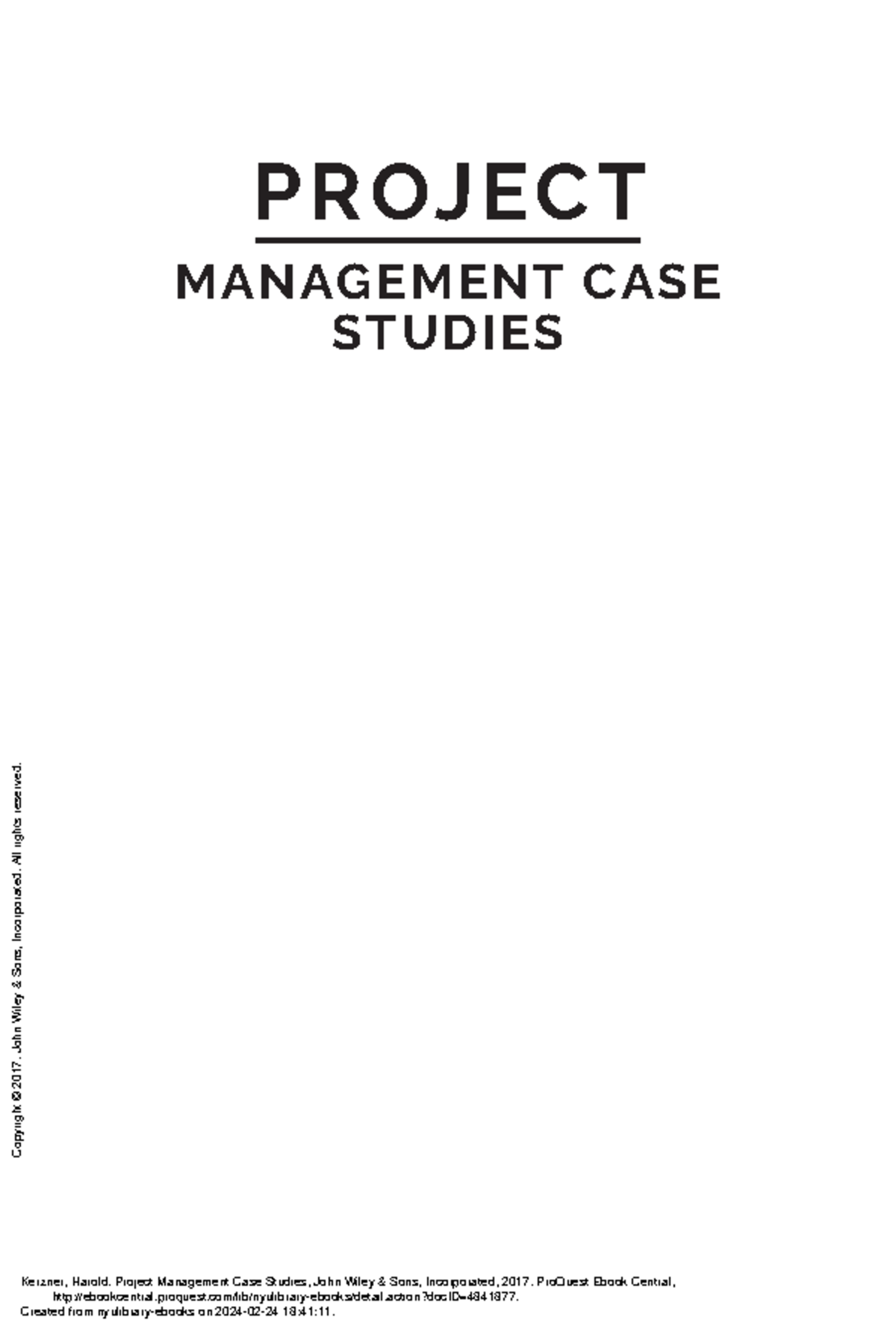Project Management Case Studies - (Project Management Case Studies) - P ...