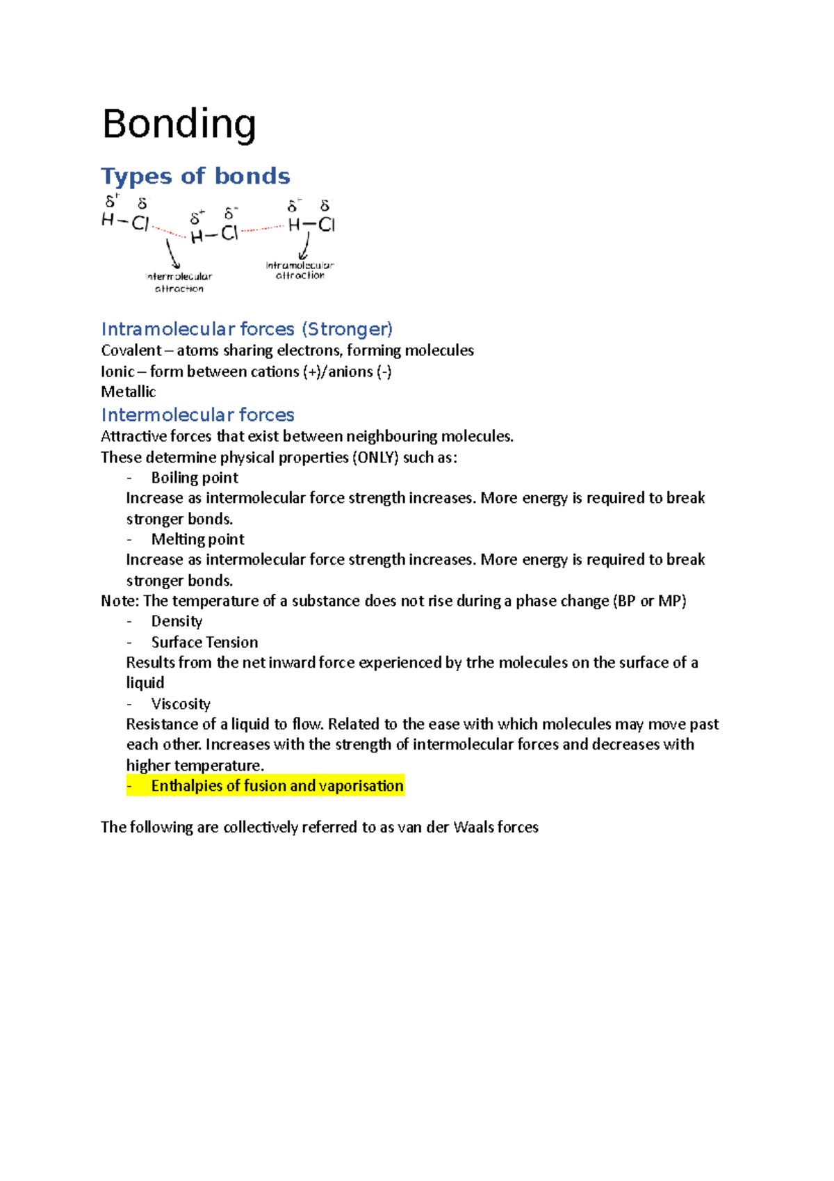 ZA Bonding - These notes decode intramolecular and intermolecular ...