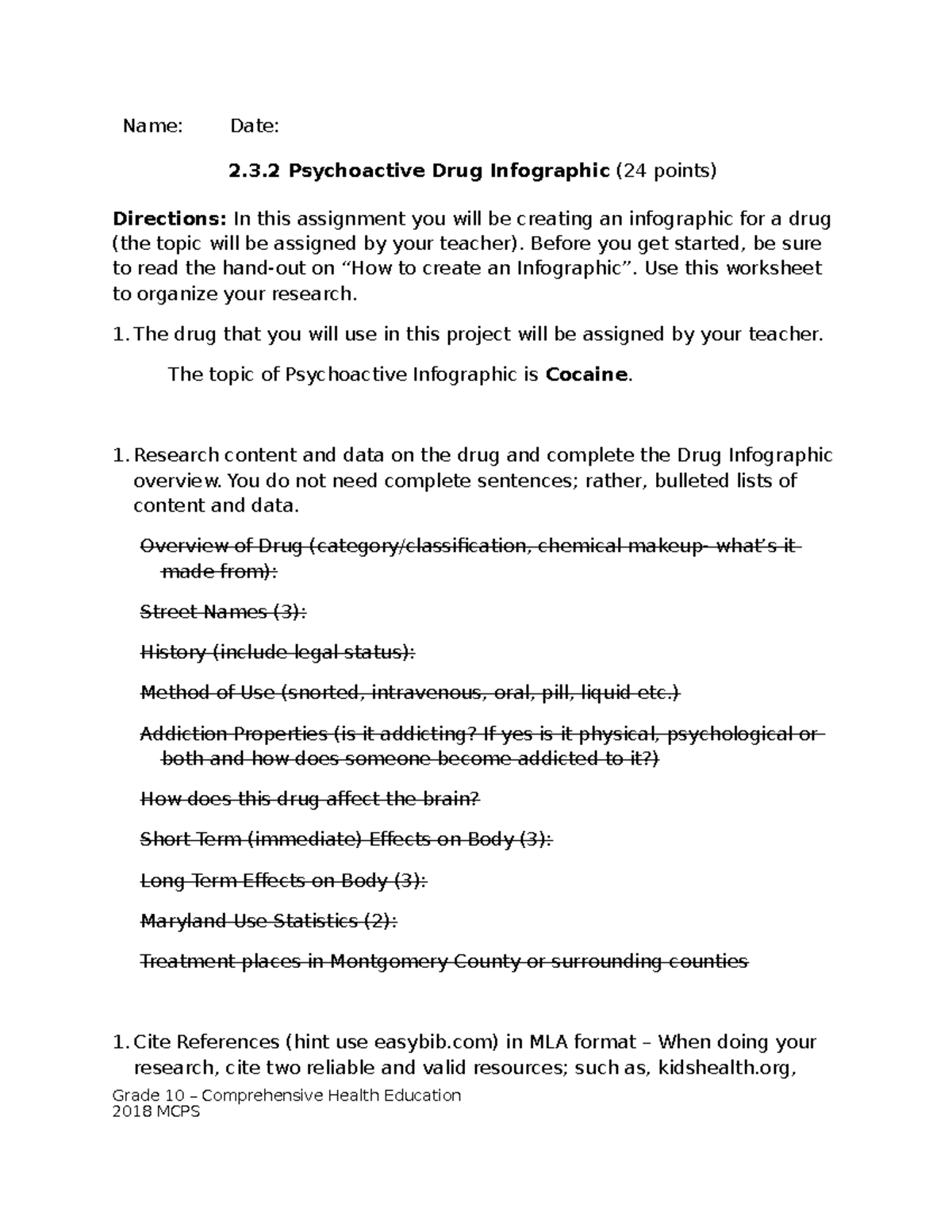 2.3.2Psychoactive Drugs - Name: Date: 2.3 Psychoactive Drug Infographic ...