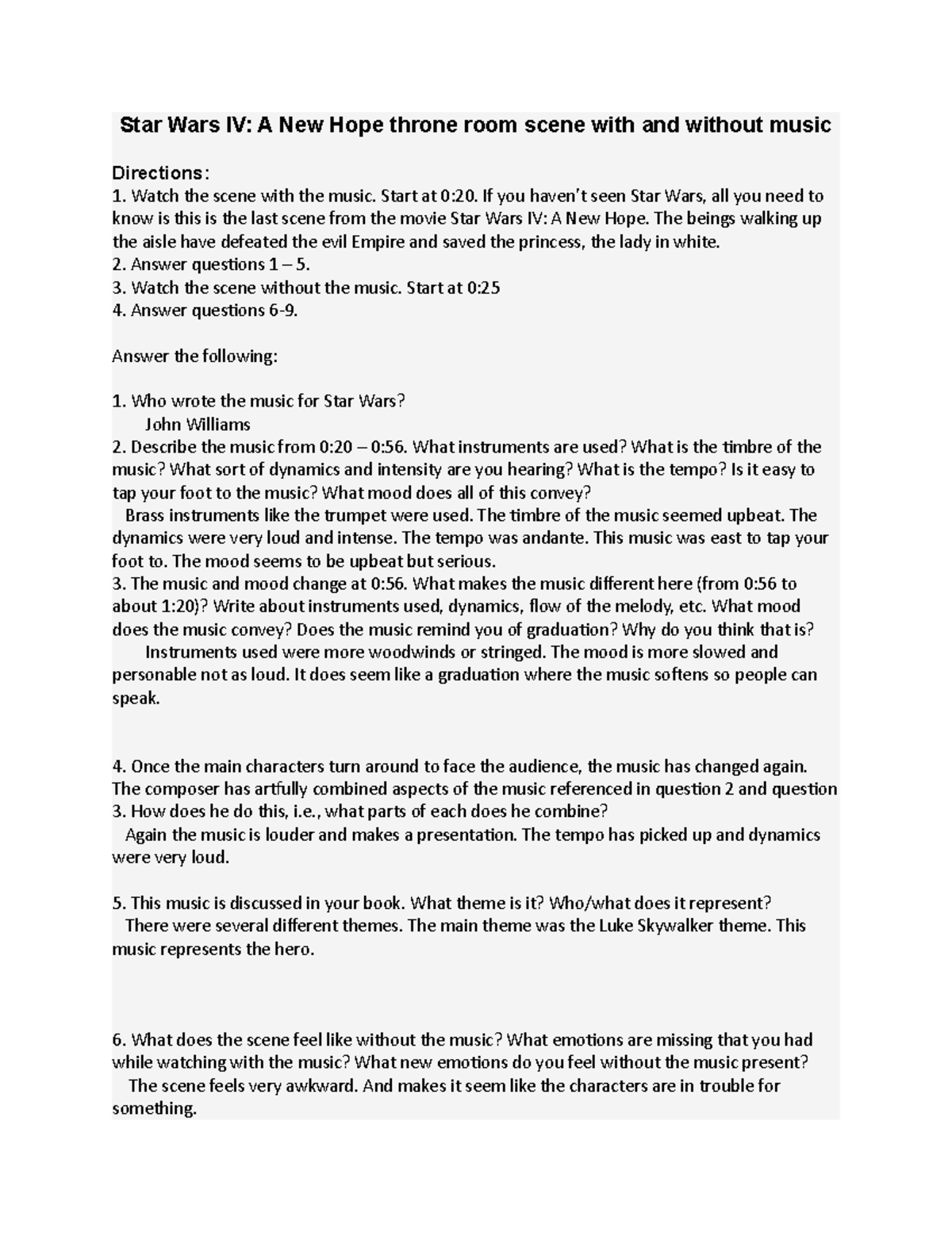 Star Wars IV Questions for Chapter 3 - Star Wars IV: A New Hope throne ...